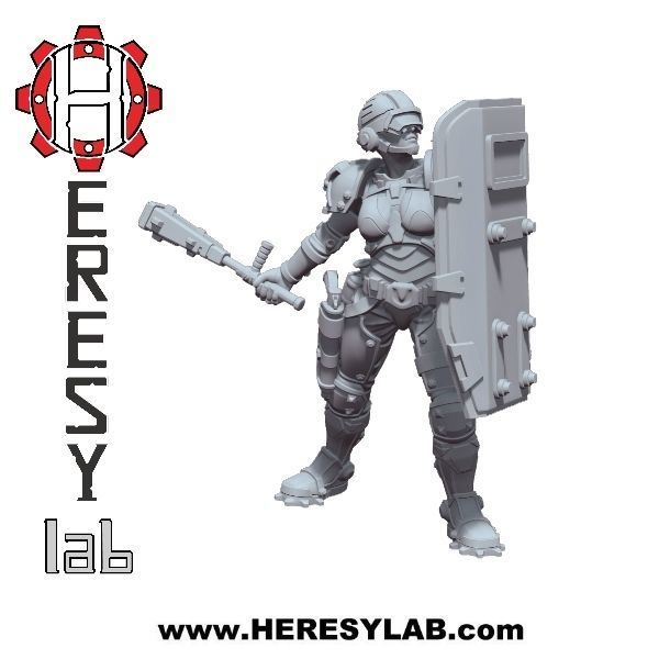 Heresylab - Sauberung female Enforcer 3D model 3D printable | CGTrader