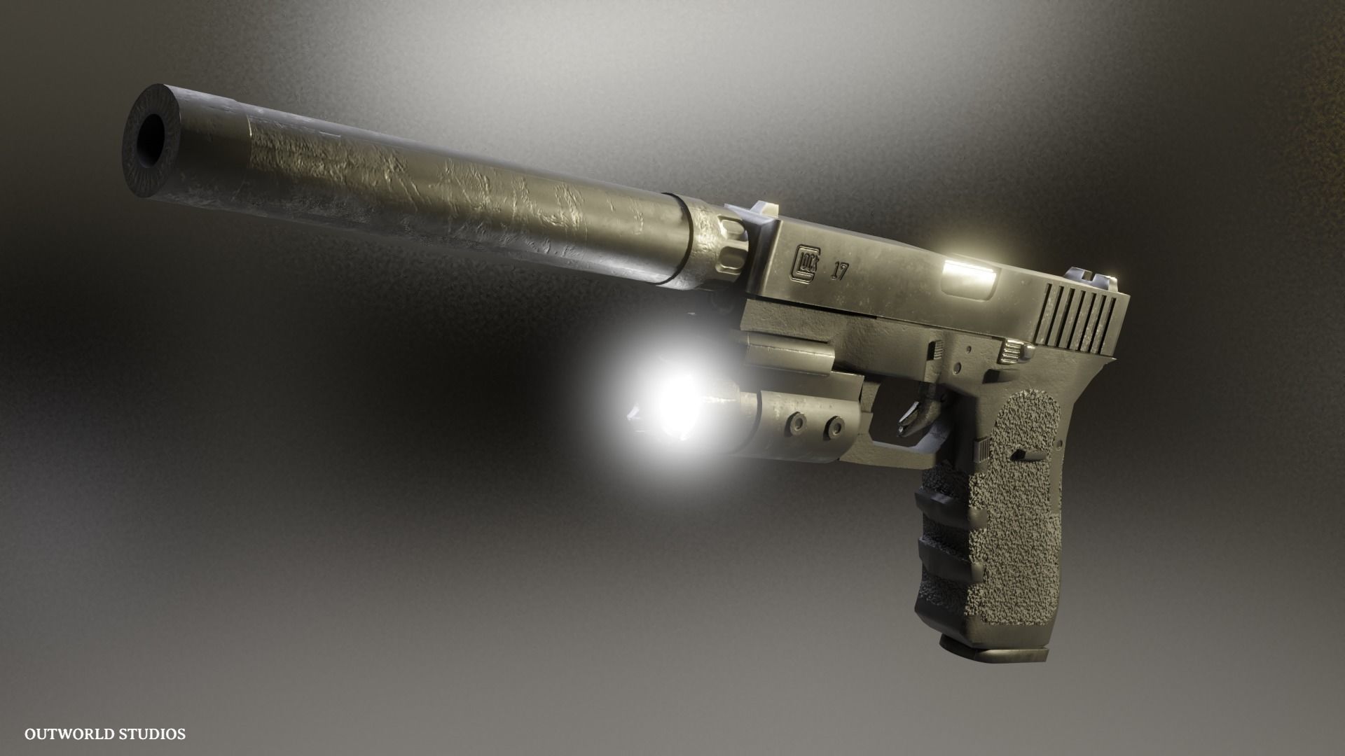 3D model Glock Pistol With Textures Includes Magazine Slide and ...