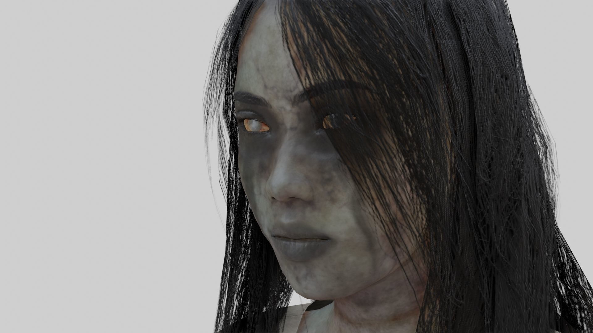 3D model Japanese Style Ghost Woman With PBR Materials And Multiple ...