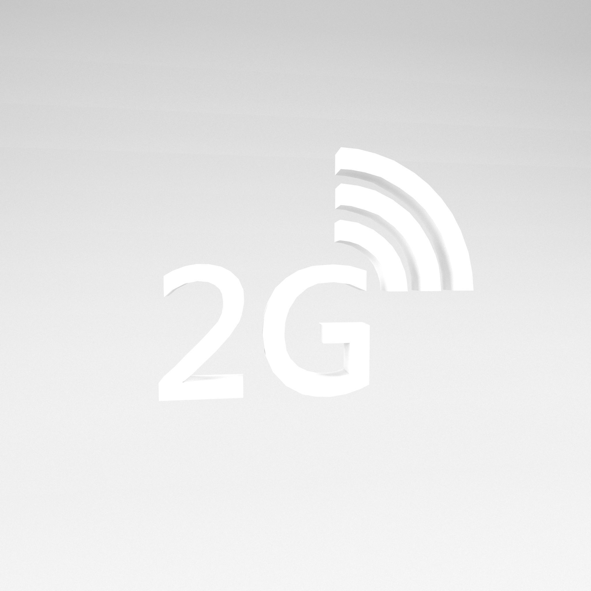 3D model Mobile Signal Symbol 2G v1 002 VR / AR / low-poly | CGTrader
