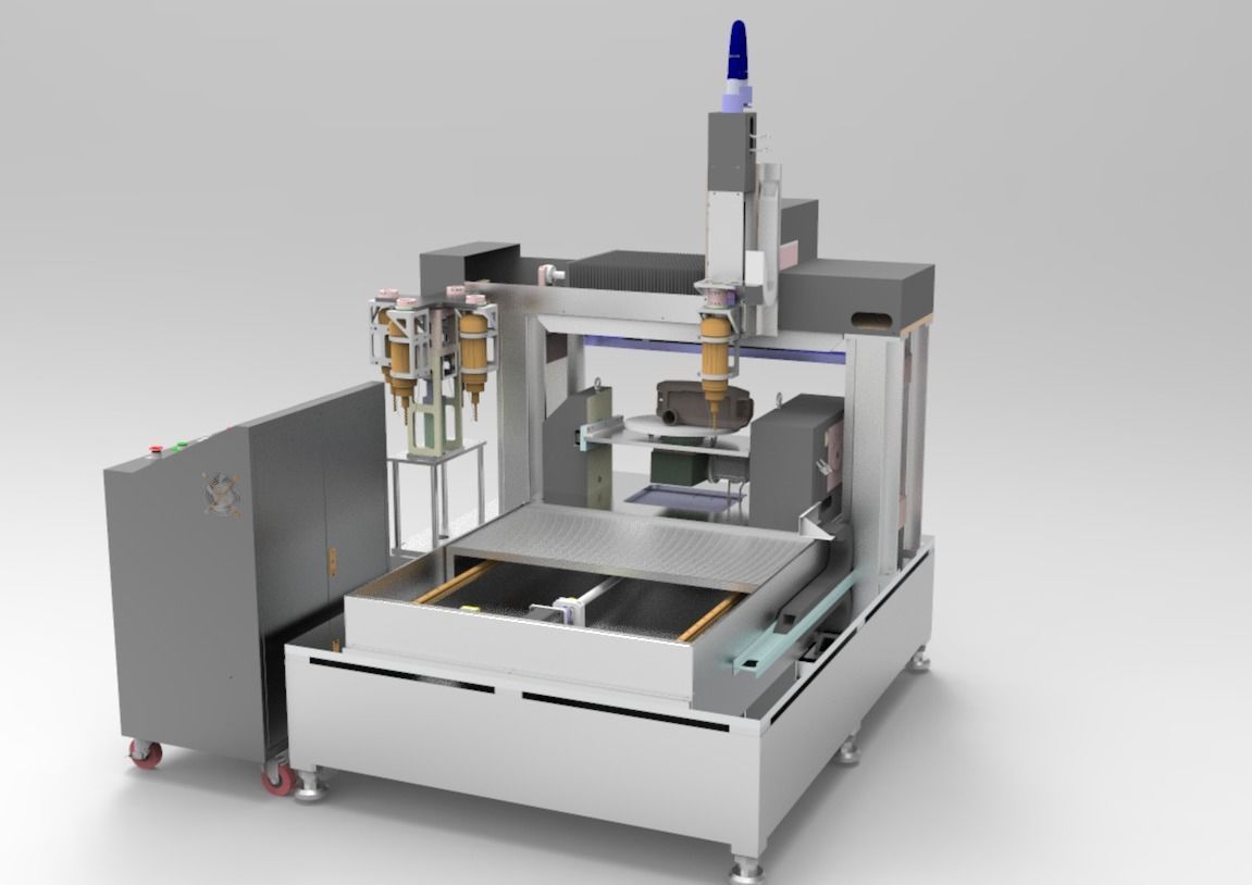 Six axis CNC milling machine 3D model | CGTrader