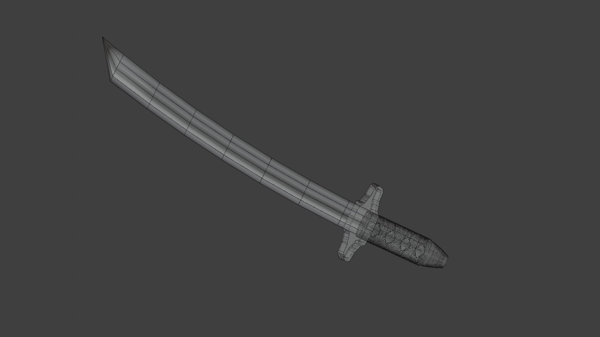 Simple black katana 3D model | CGTrader
