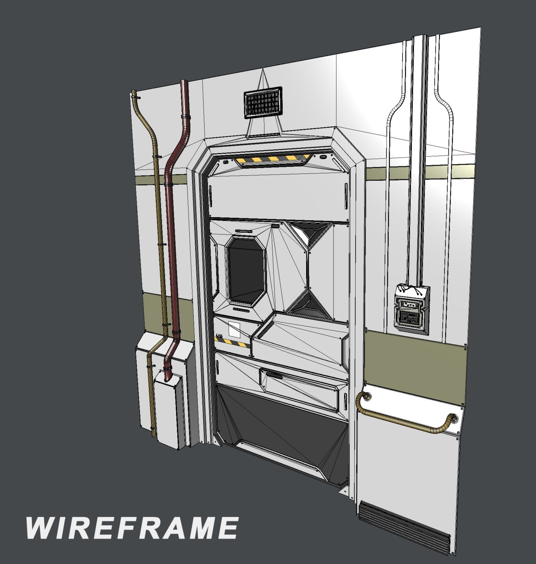 3D model Lab Sci Fi Door VR / AR / low-poly | CGTrader