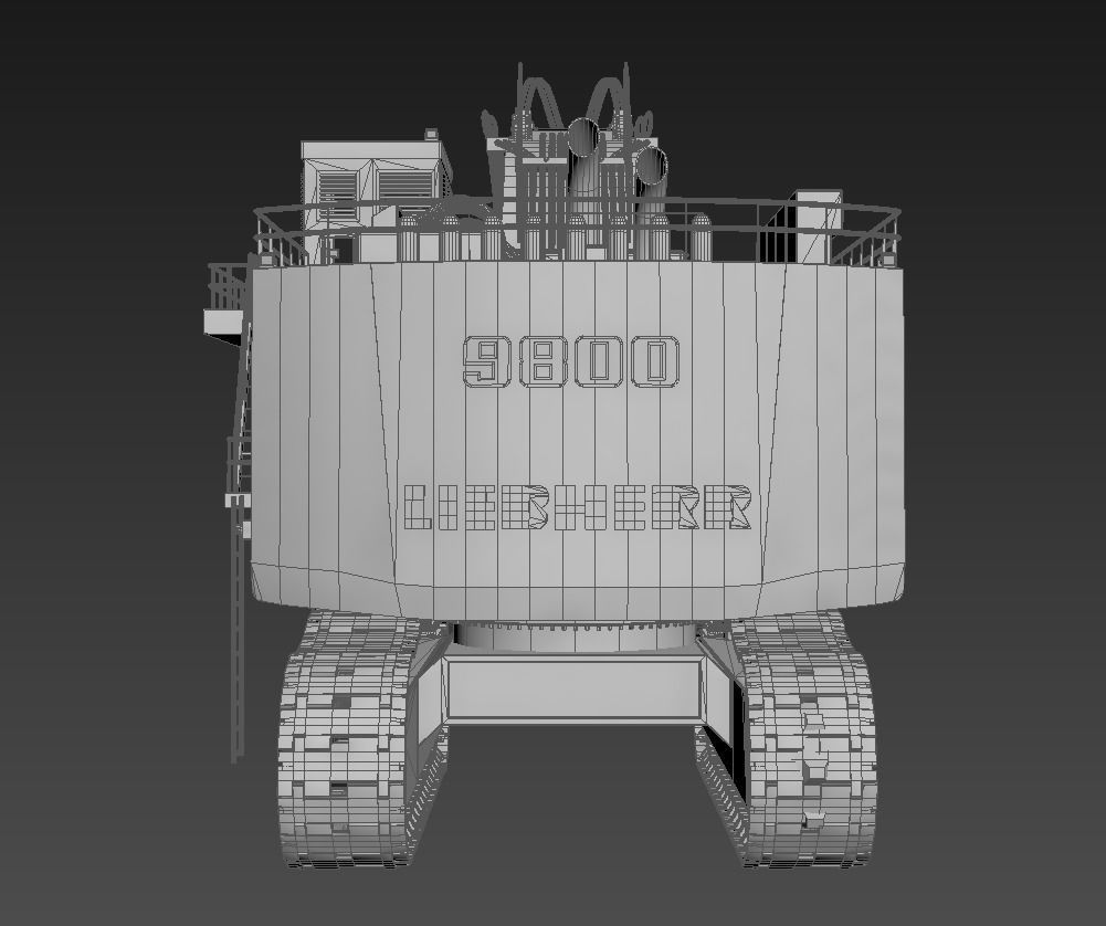 LIEBHERR R9800 3D model | CGTrader