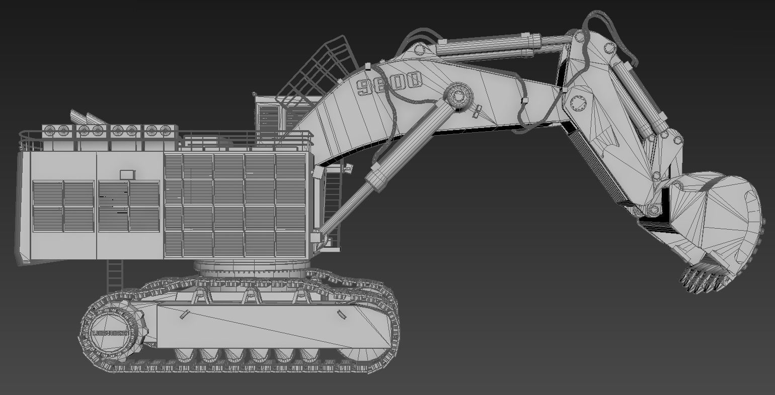LIEBHERR R9800 3D model | CGTrader