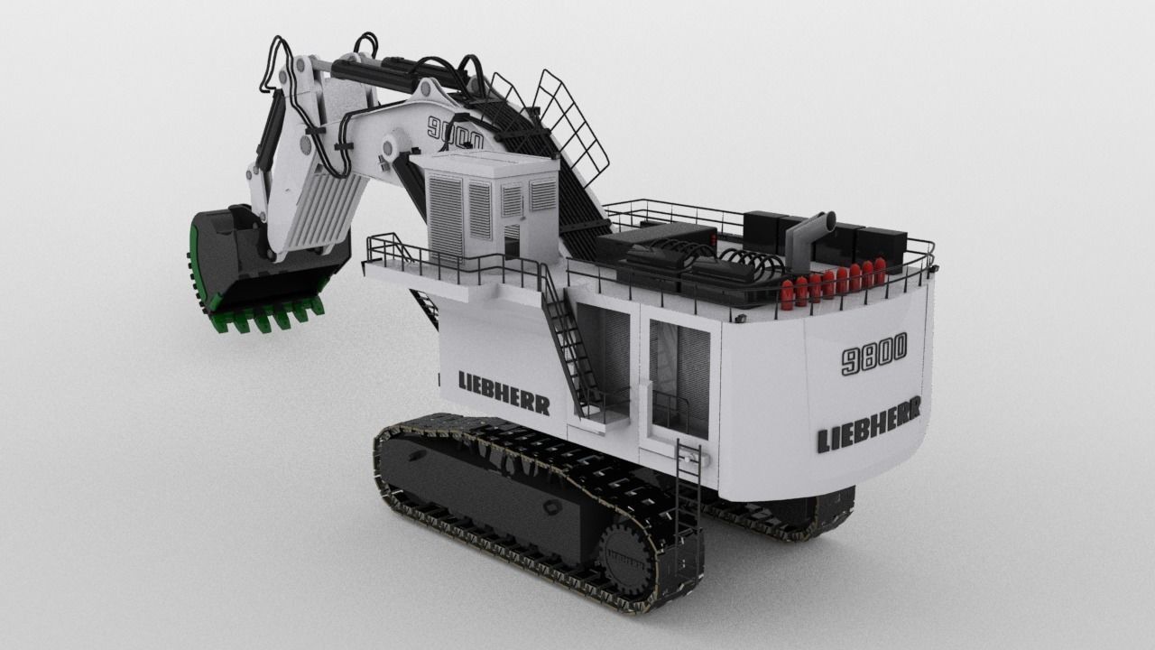 LIEBHERR R9800 3D model | CGTrader