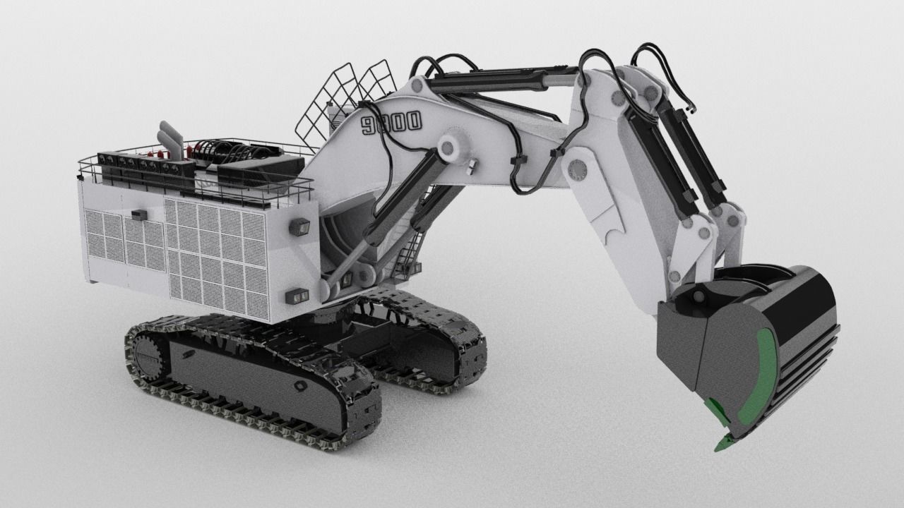 LIEBHERR R9800 3D model | CGTrader