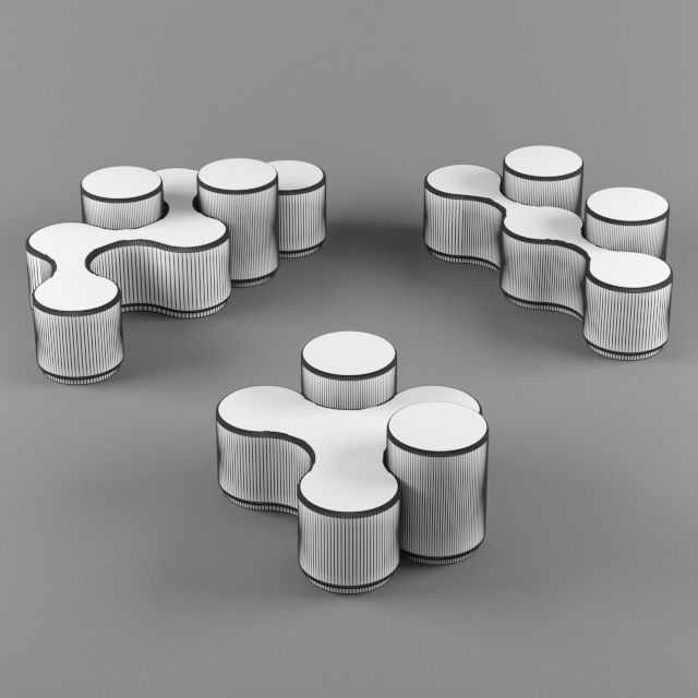 3D model Kids Sitting clusters - Modular VR / AR / low-poly | CGTrader