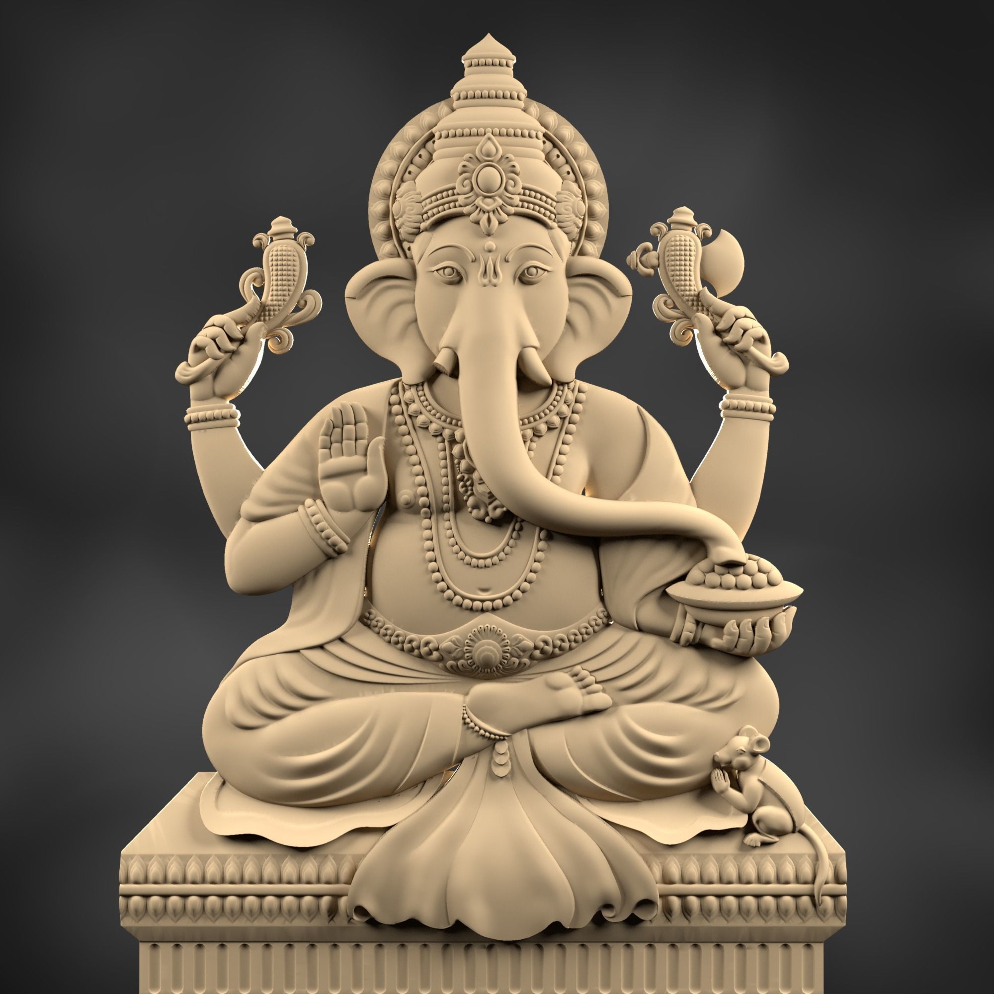 Ganesha statue of 3D model 3D printable | CGTrader