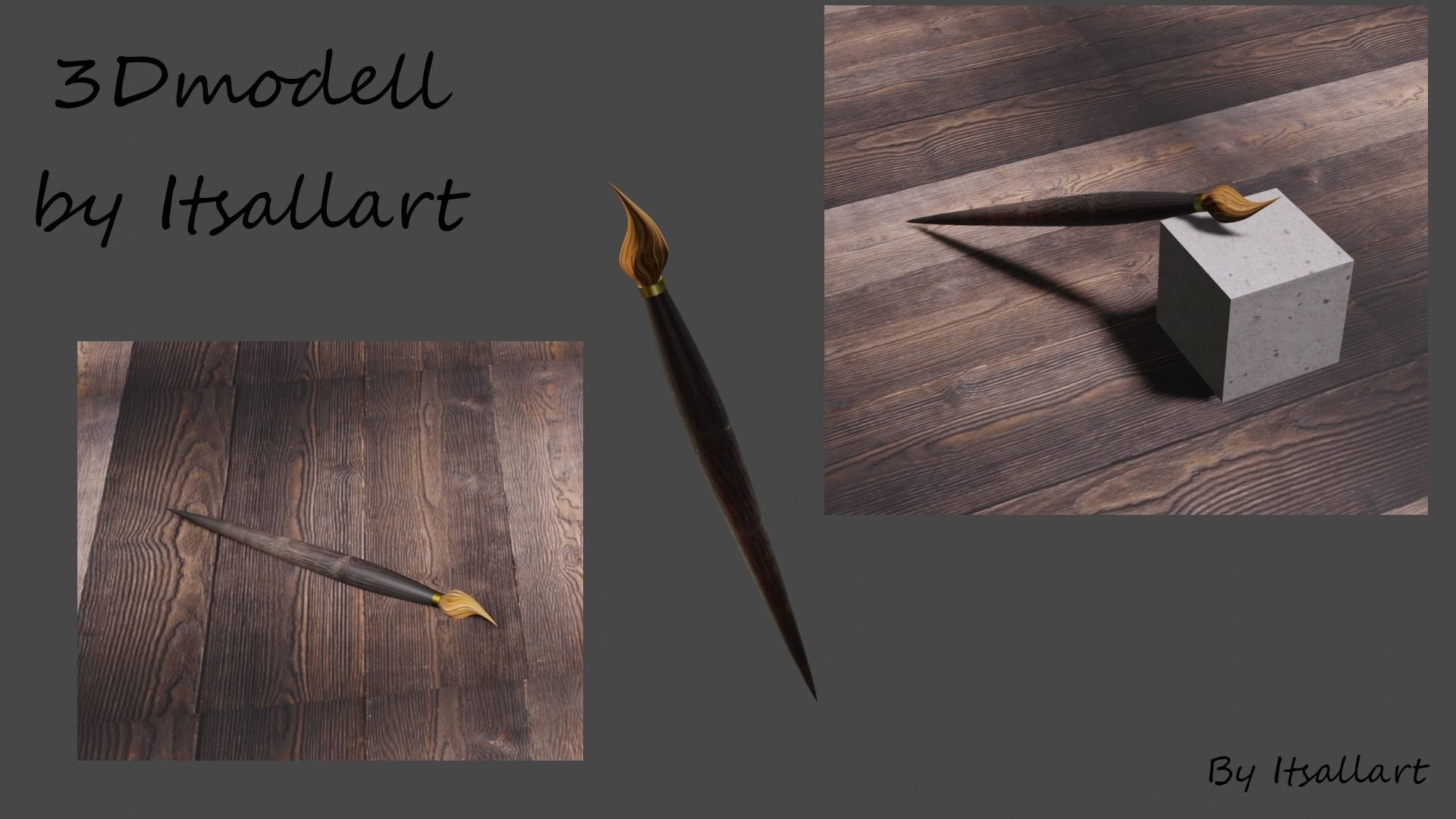 Paintbrush 3D-modelle 3D model | CGTrader