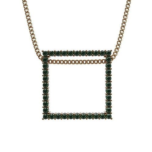 Square Hidden Bail Pendant Minimalism D25mm Gem 2mm 3D model 3D ...