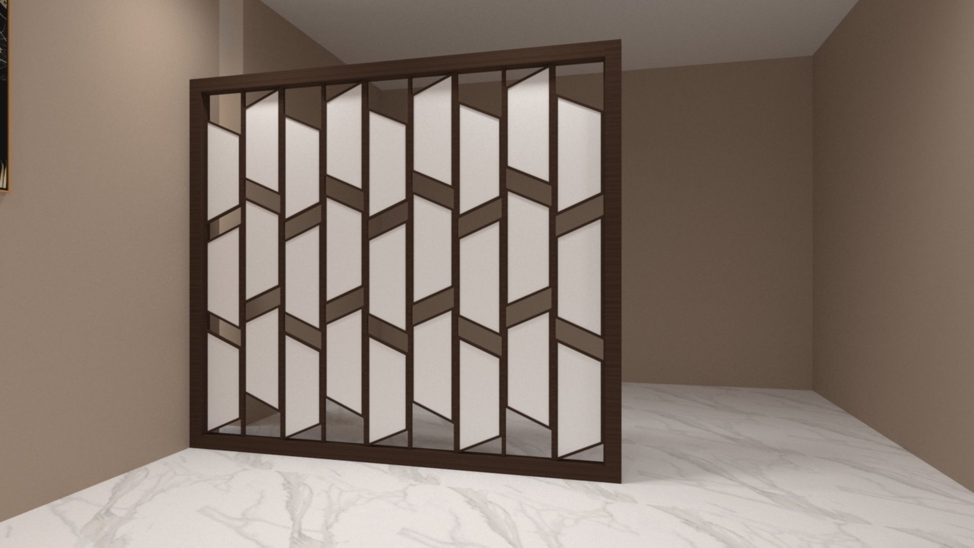 Partition room with glass door 3D model 3D printable | CGTrader