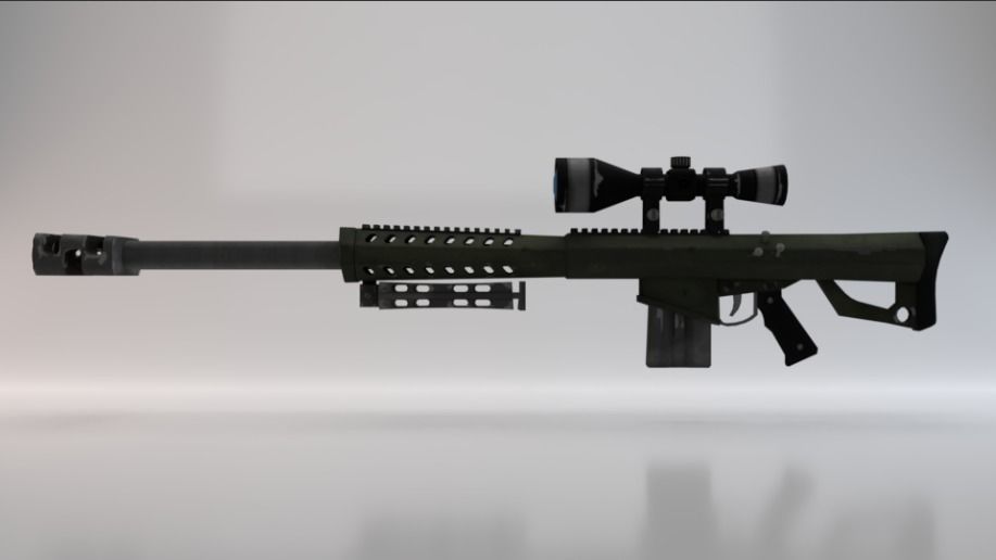 3D model Heavy Sniper Rifle VR / AR / low-poly | CGTrader
