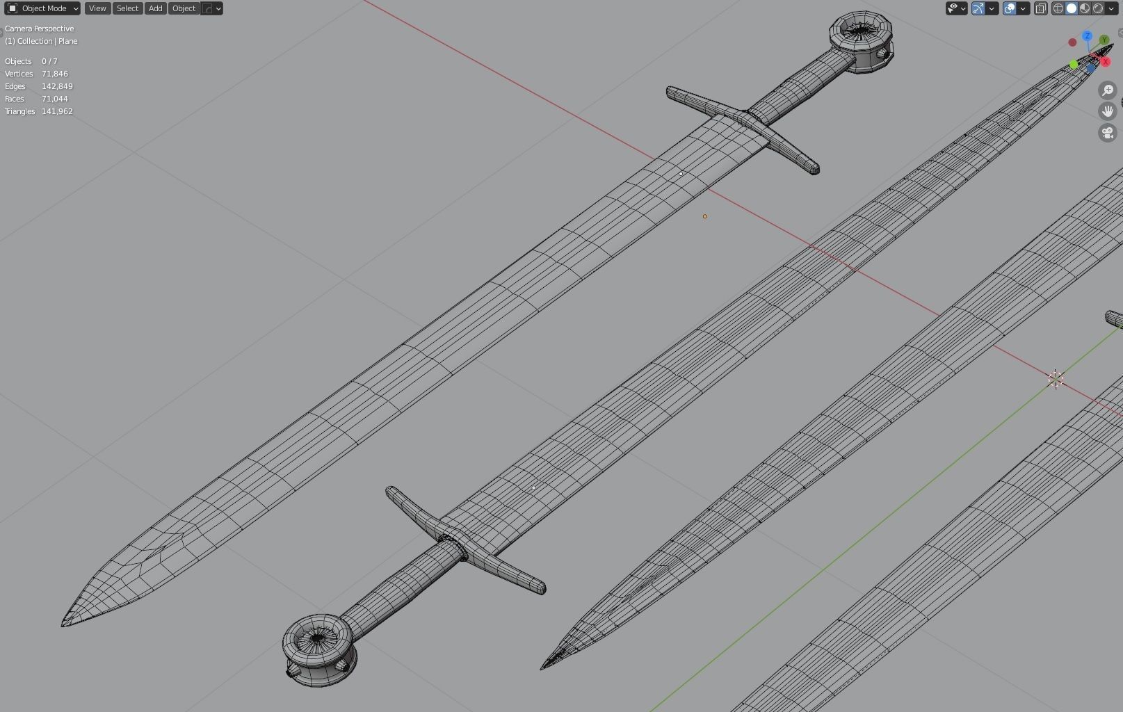 3D model Textured Medieval Sword VR / AR / low-poly | CGTrader