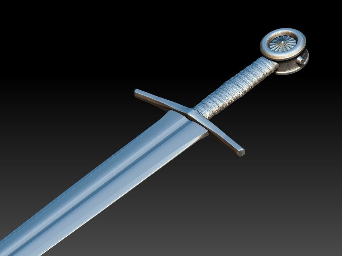 3D model Textured Medieval Sword VR / AR / low-poly | CGTrader