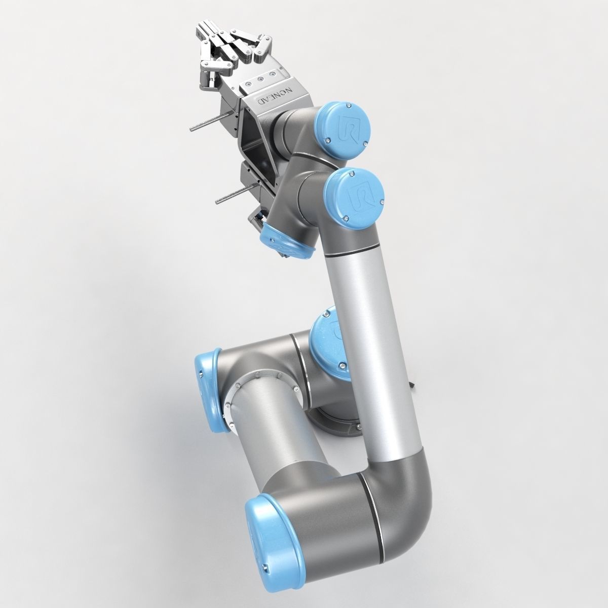 UR5 with NONEAD 2 Finger Robot Flexible Gripper 90 3D model | CGTrader