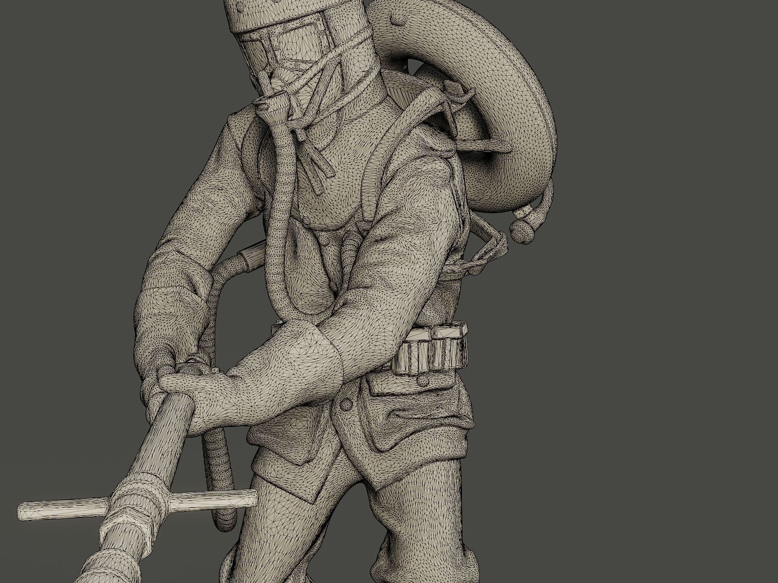 German soldier ww1 action G5 3D model 3D printable | CGTrader
