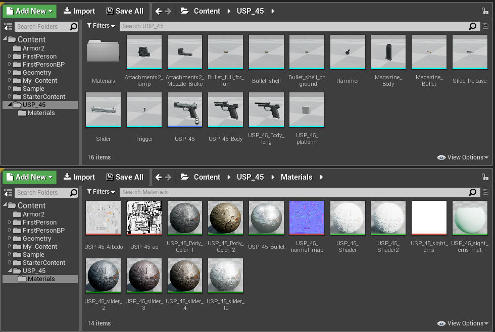 3D model HK USP 45 HL2 style VR / AR / low-poly | CGTrader