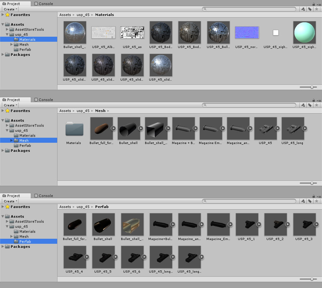3D model HK USP 45 HL2 style VR / AR / low-poly | CGTrader