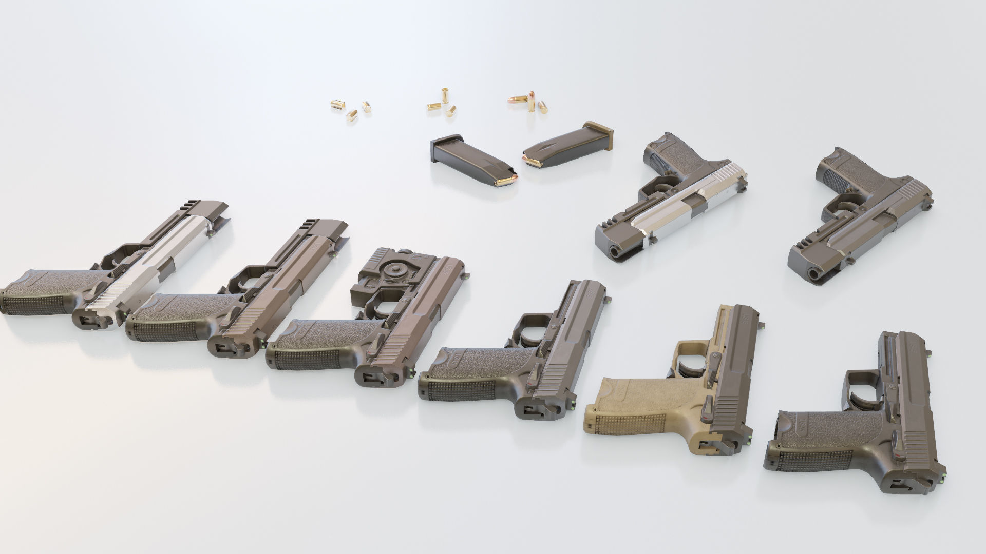 3D model HK USP 45 HL2 style VR / AR / low-poly | CGTrader