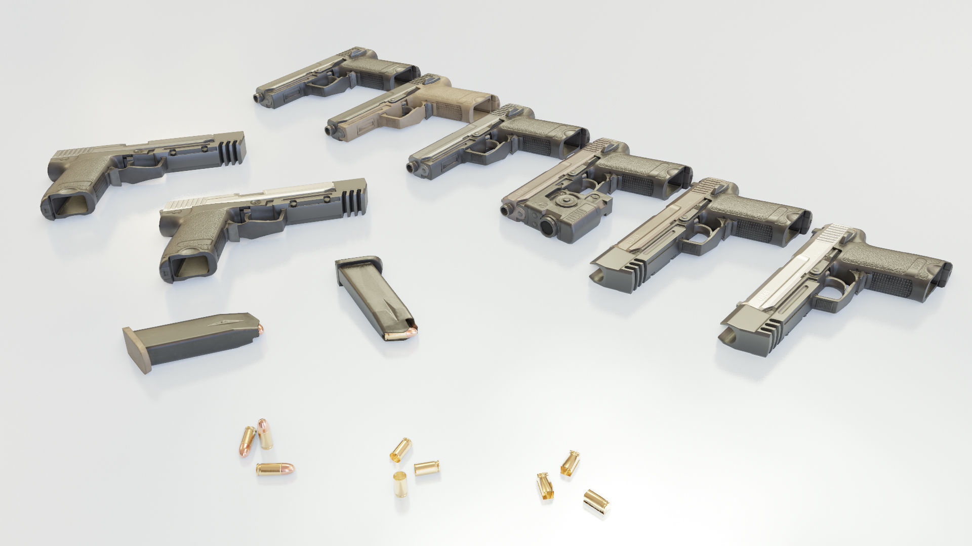 3D model HK USP 45 HL2 style VR / AR / low-poly | CGTrader