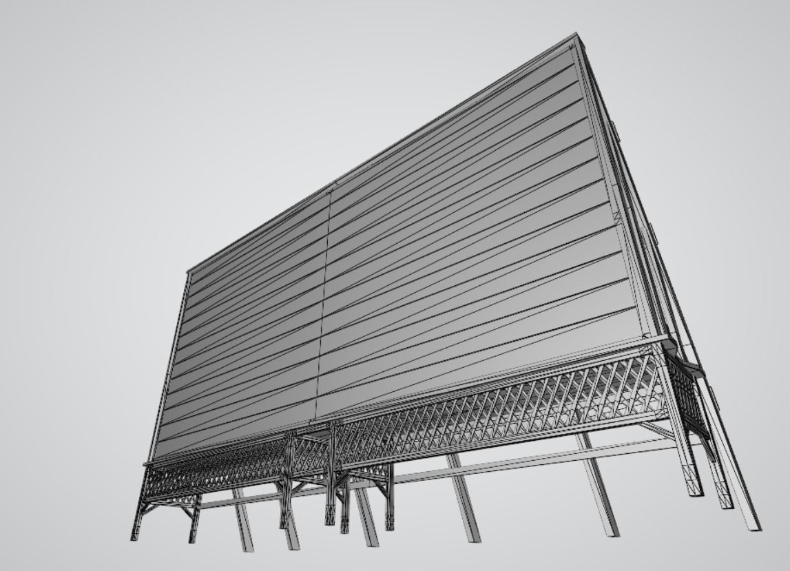 billboard retro billboard of the 30s 3D model | CGTrader