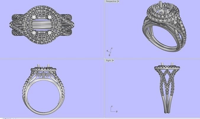 Engangement Ring 3D model 3D printable | CGTrader