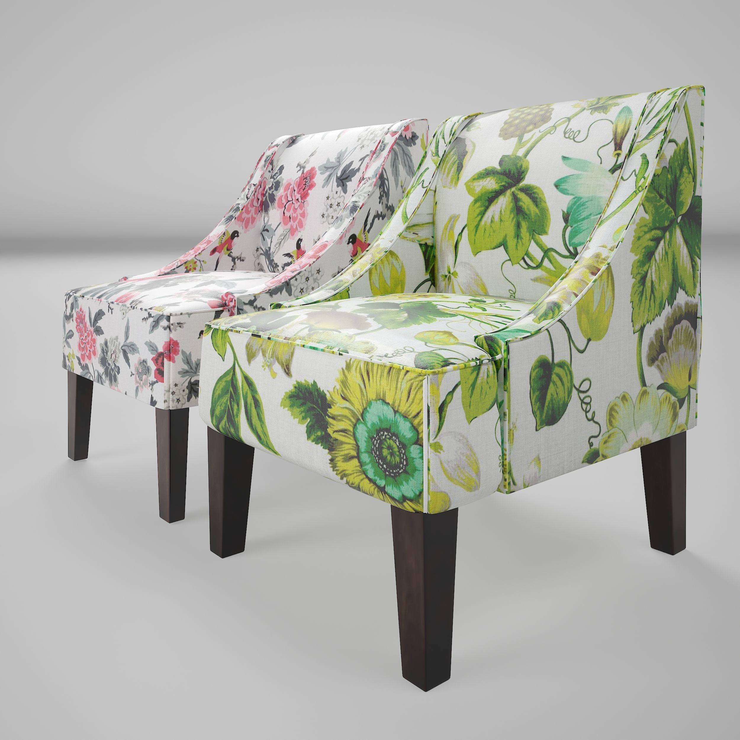 color full rexin chairs render ready vray 3D model | CGTrader