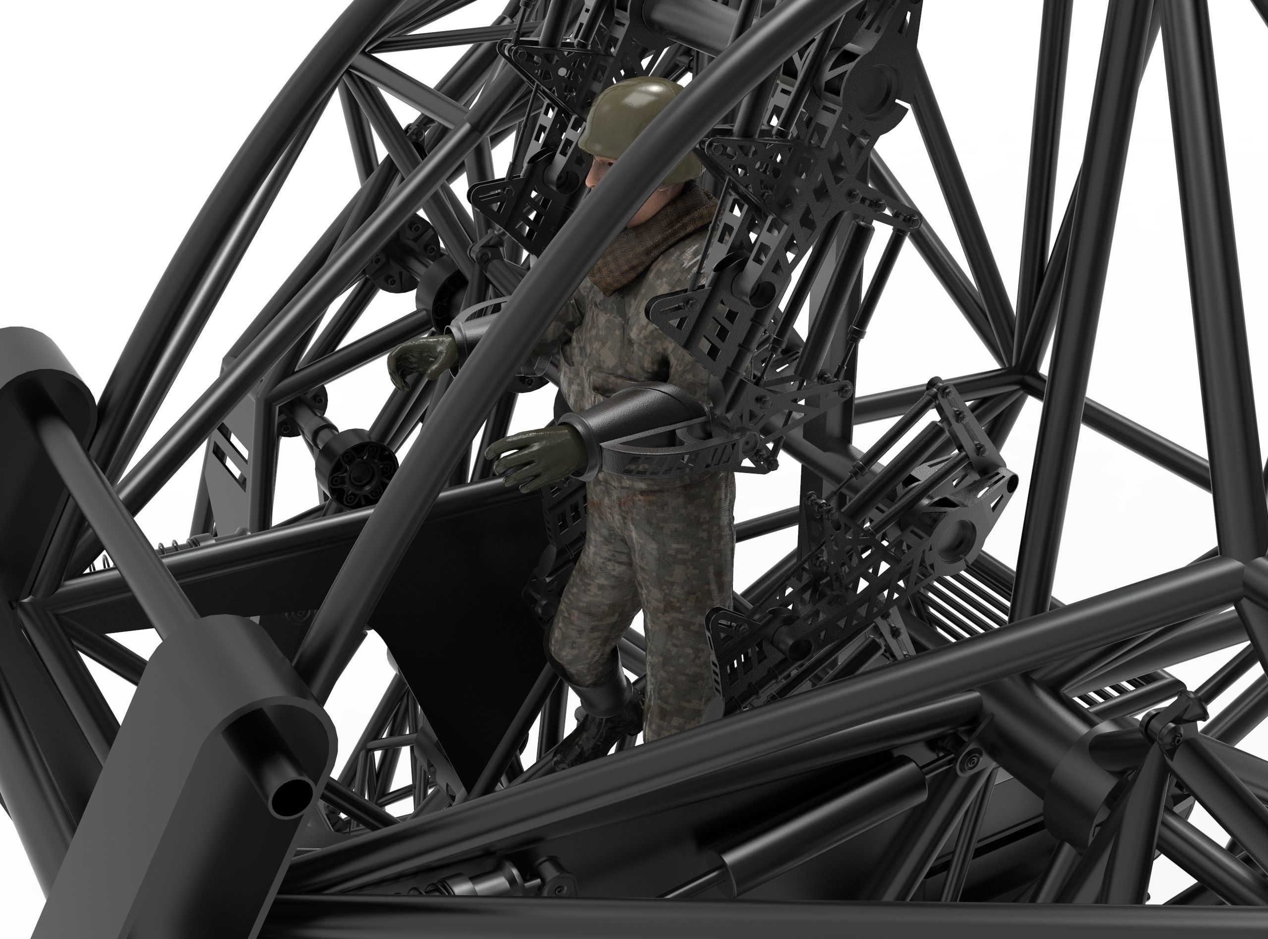 Powered exoskeleton prosthesis 3D model | CGTrader