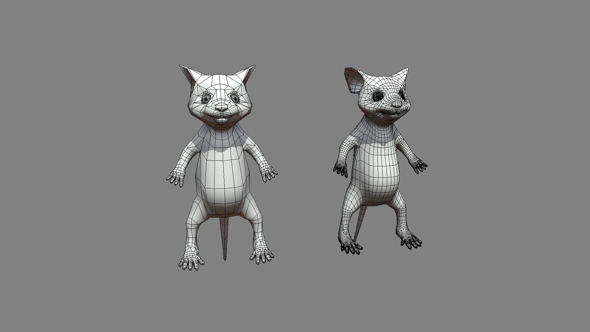 Cartoon mouse base mesh 3D model | CGTrader
