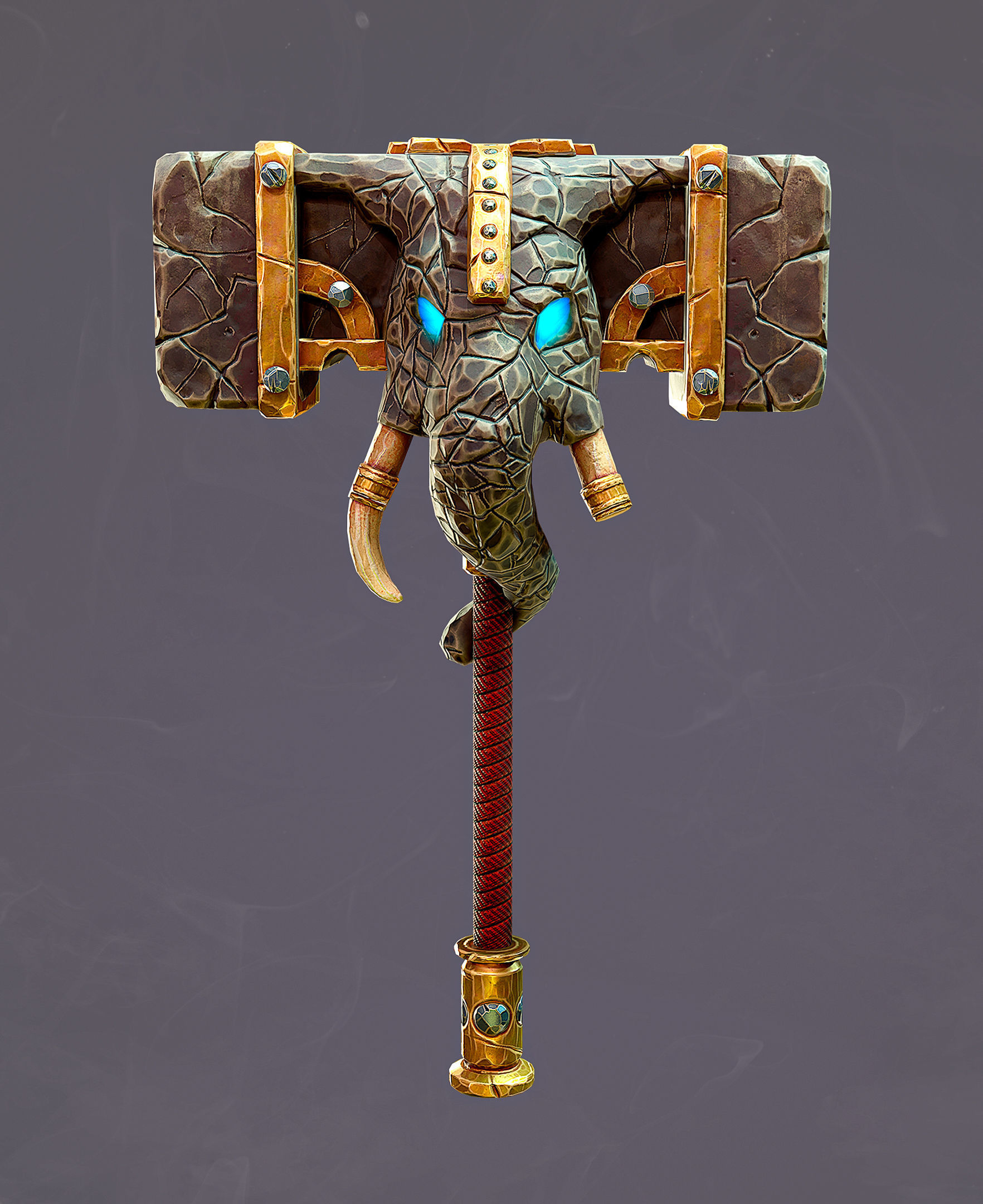 3D model Stylized fantasy hammer VR / AR / low-poly | CGTrader