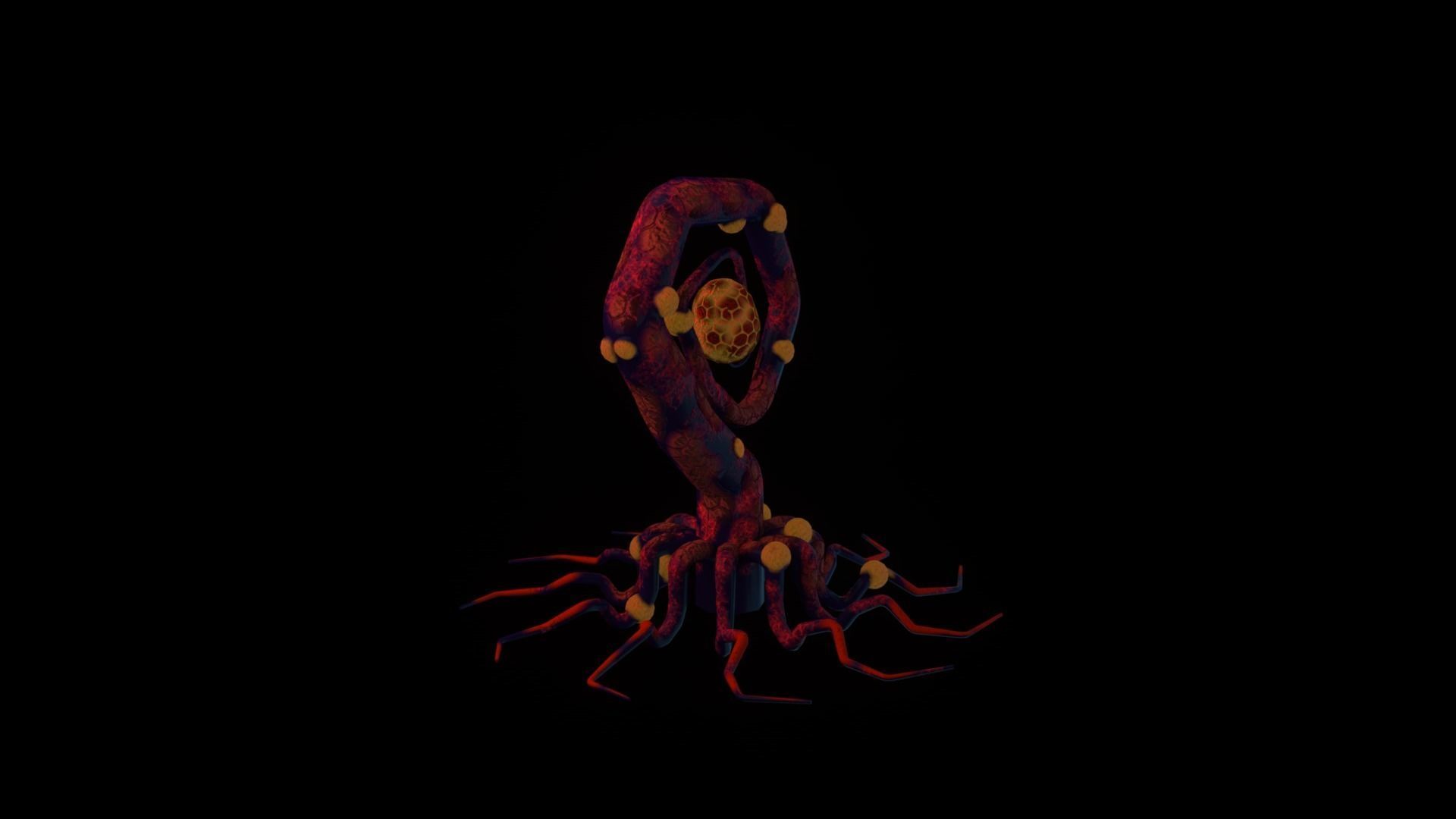 Alien Flora Animated 3D model animated rigged | CGTrader