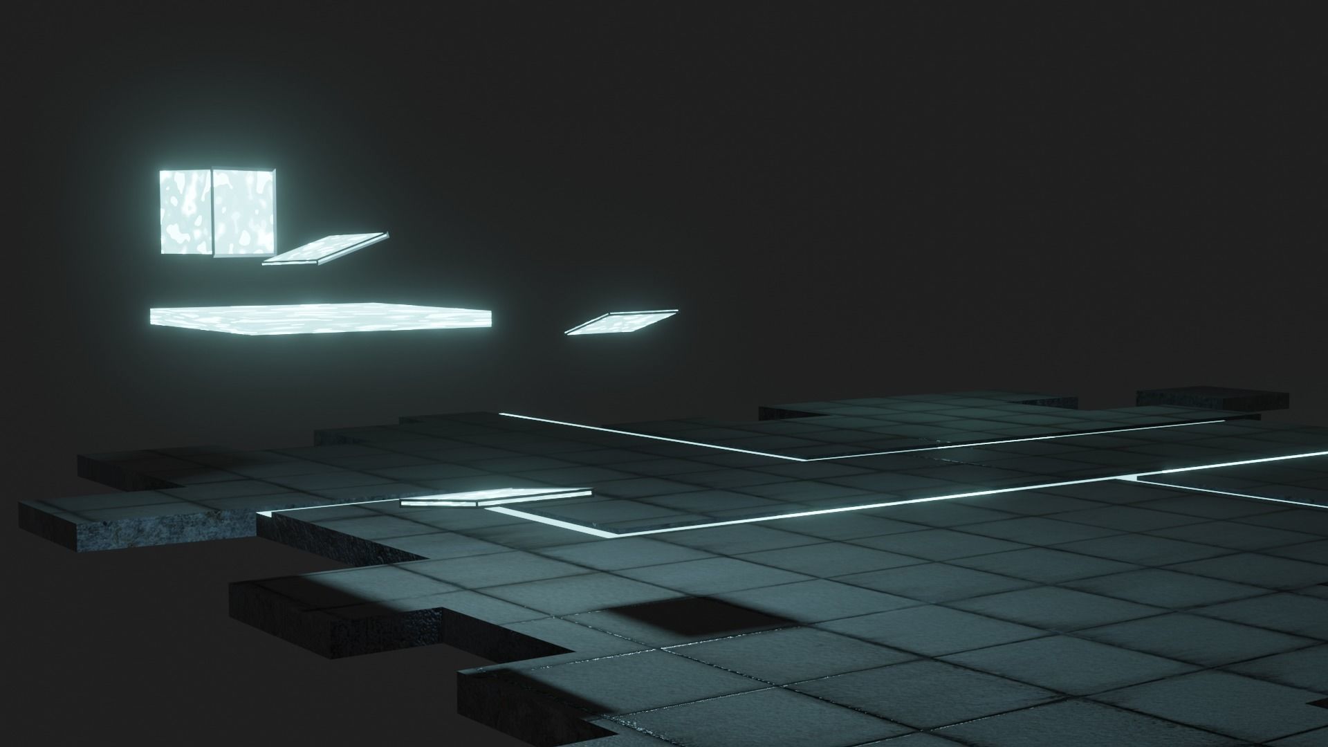 3D model Sci-Fi Platform in the void VR / AR / low-poly | CGTrader