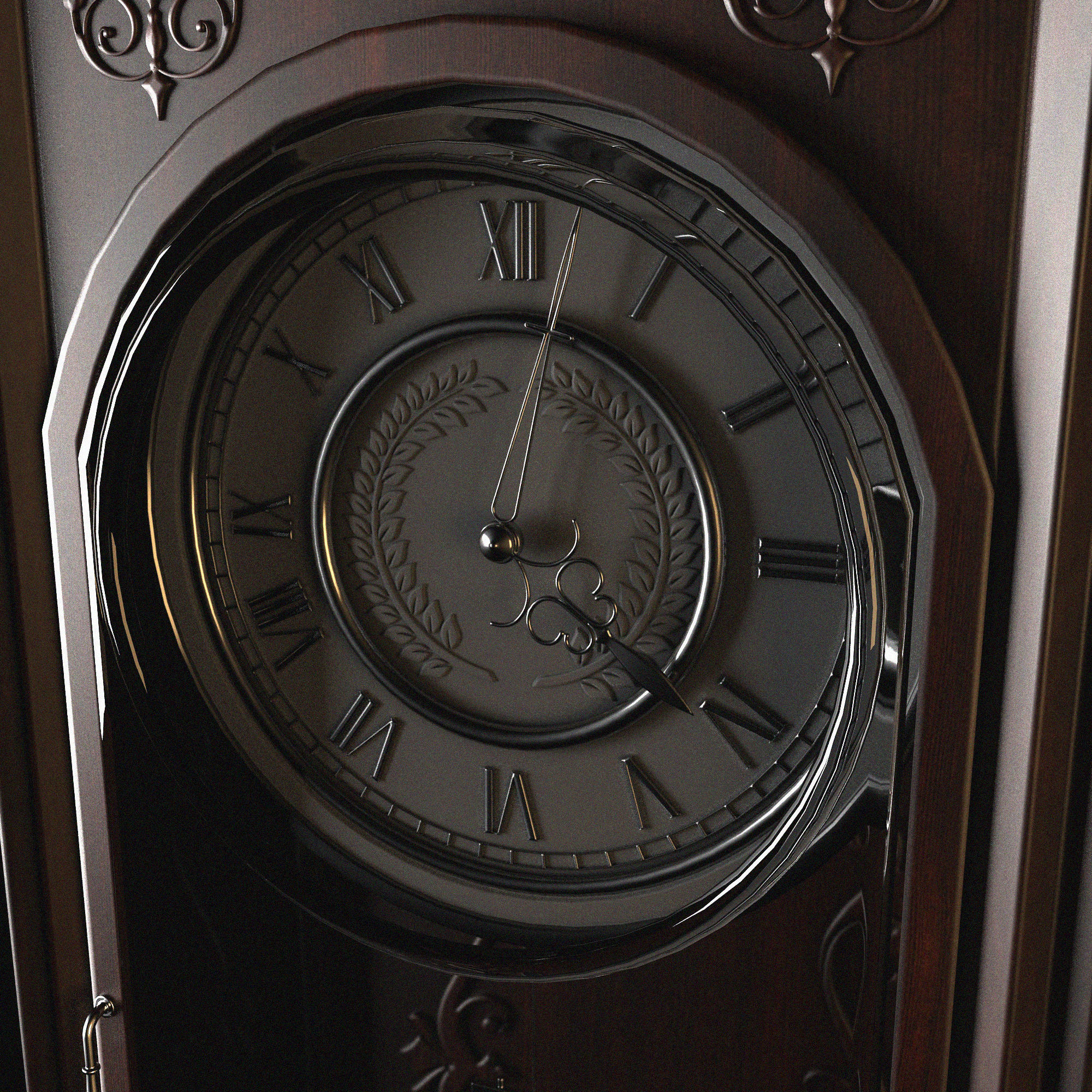 retroclock pendulum clock - pendulum clock 3D model | CGTrader