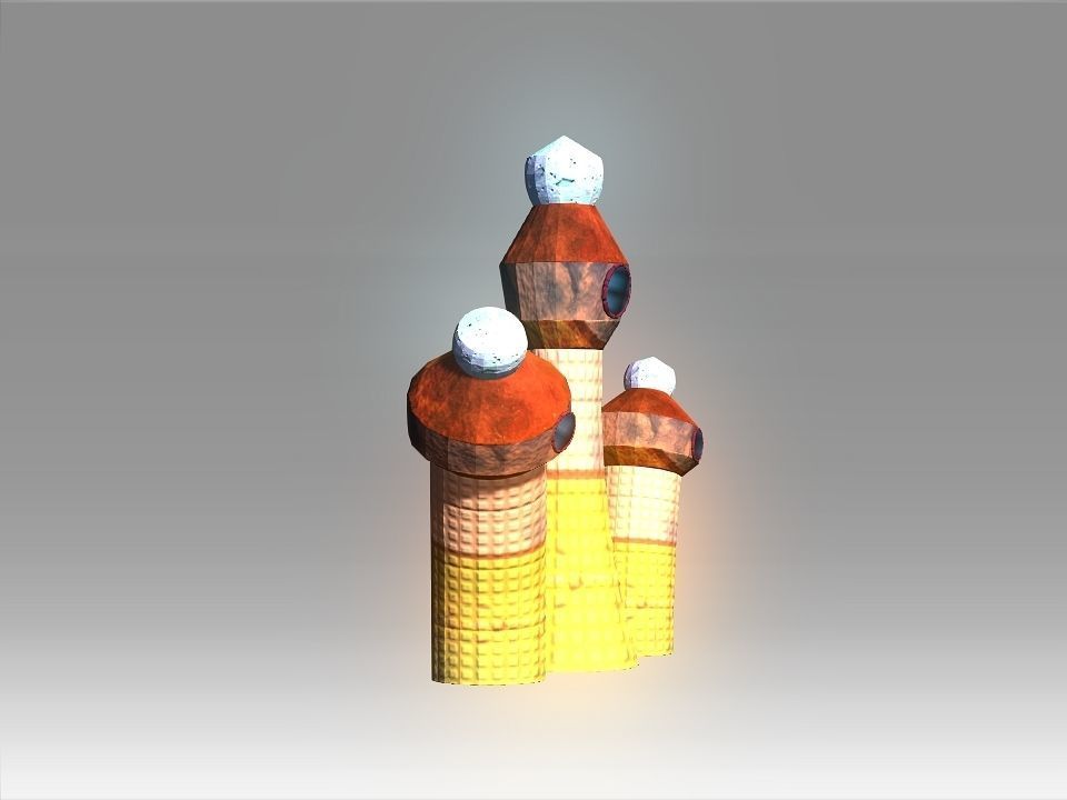 3D model Funny 3 Cyclops Towers VR / AR / low-poly | CGTrader