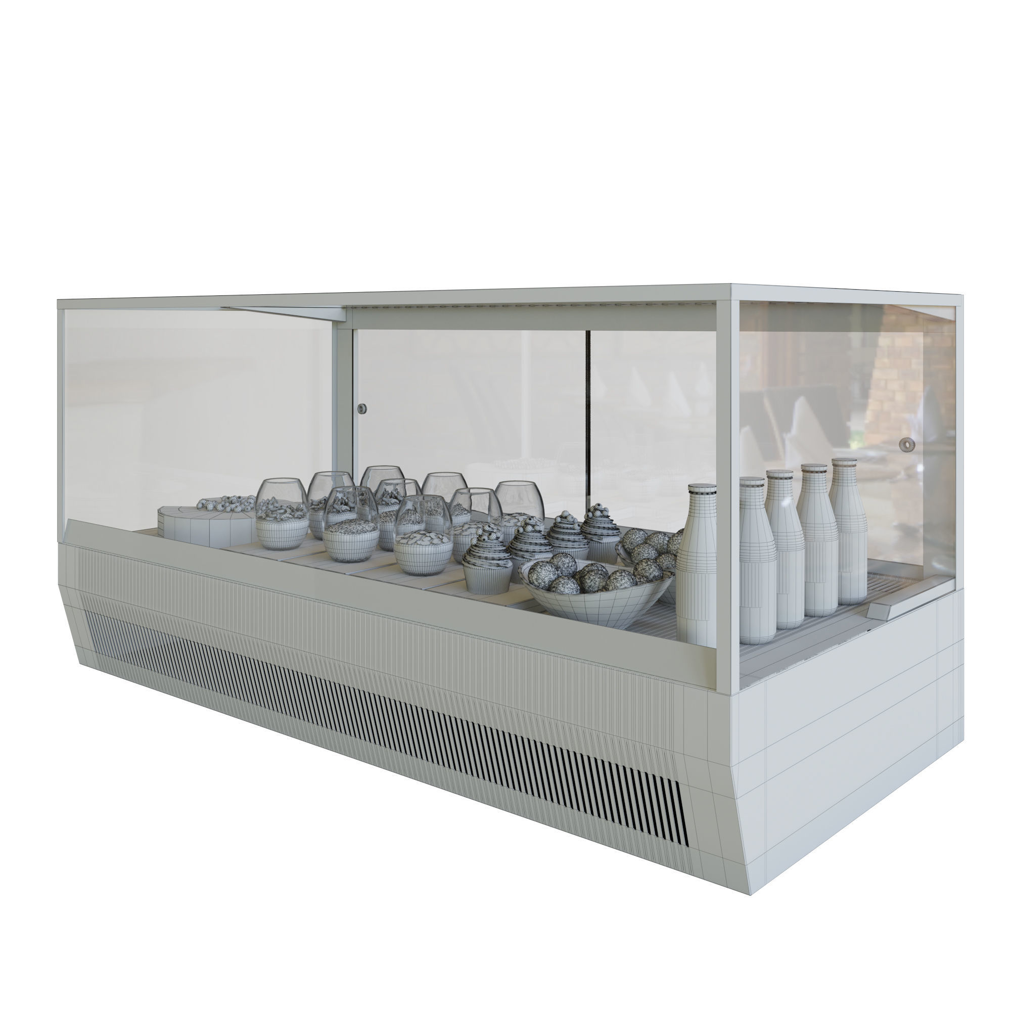 Confectionery showcase 3D model | CGTrader