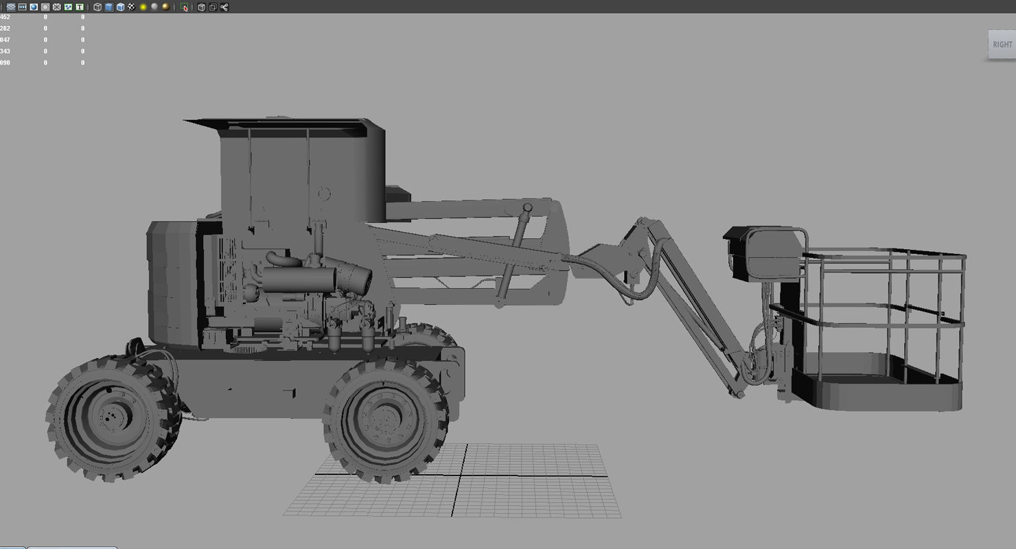 boom lift iiside detail 3d model 3D model | CGTrader