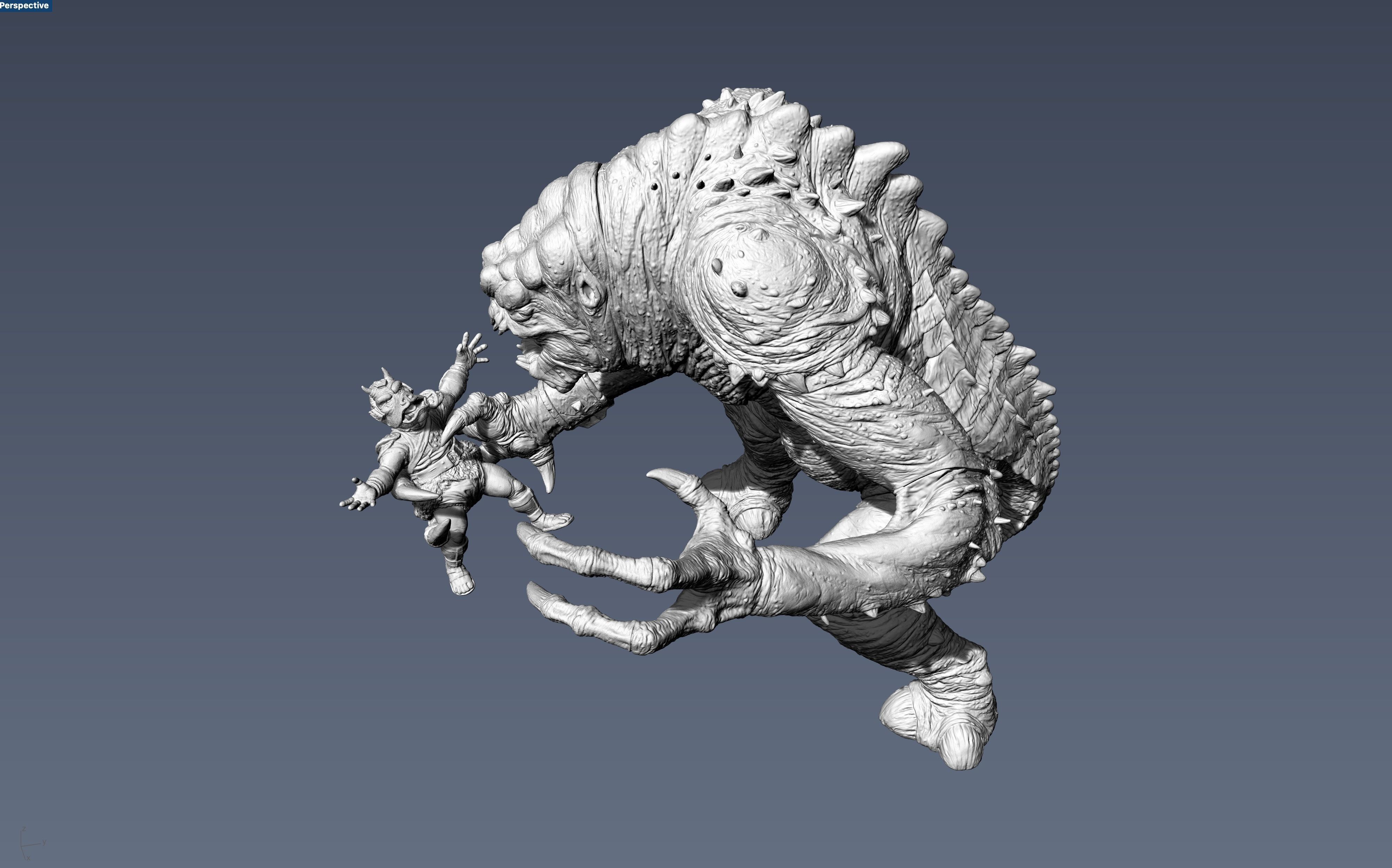 gamorrean guard eaten by Rancor 3D model 3D printable | CGTrader