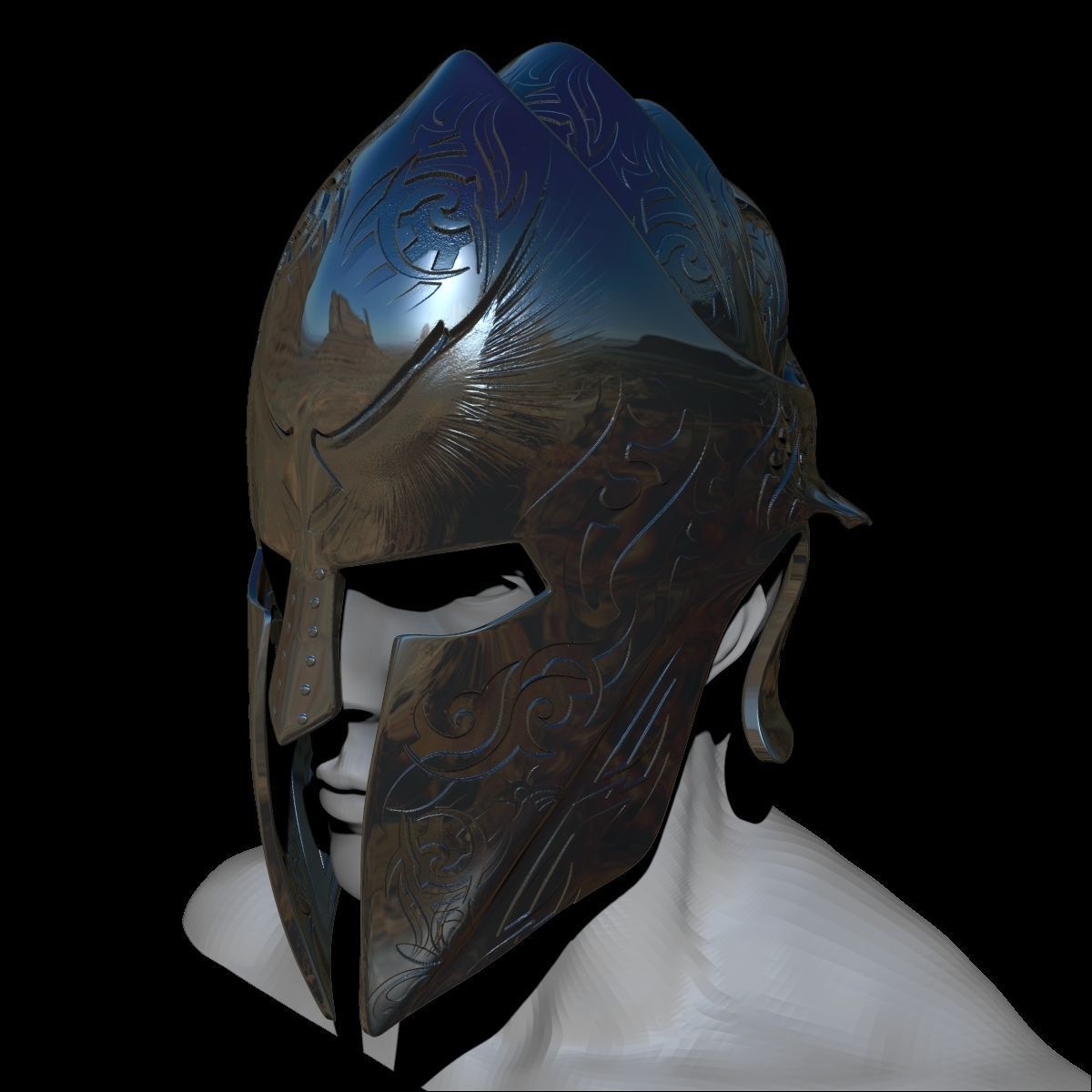Elite Guardian Helmet Sculpt 3D model | CGTrader