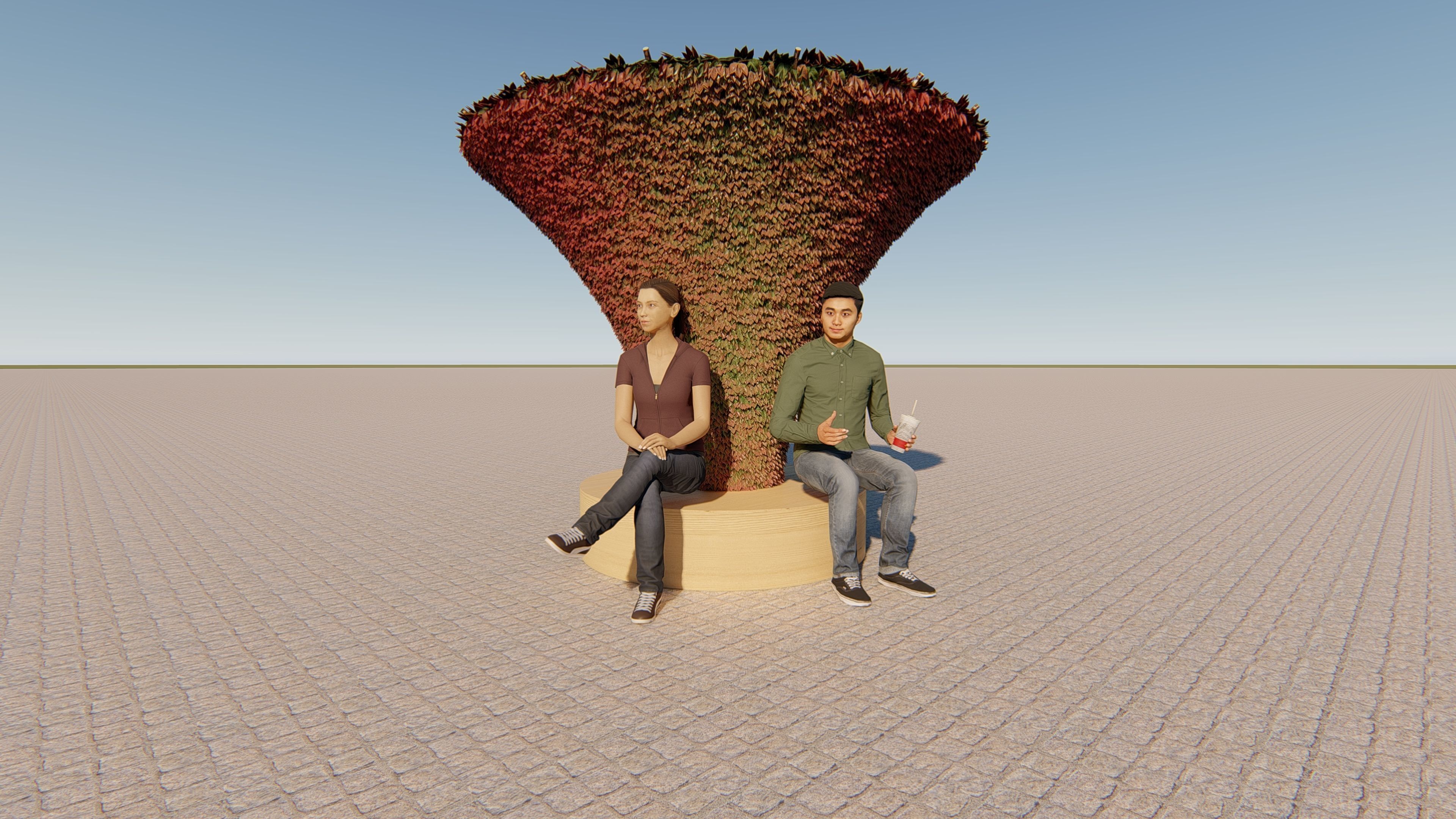 3D model Revit Papyrus Shade Structure VR / AR / low-poly | CGTrader