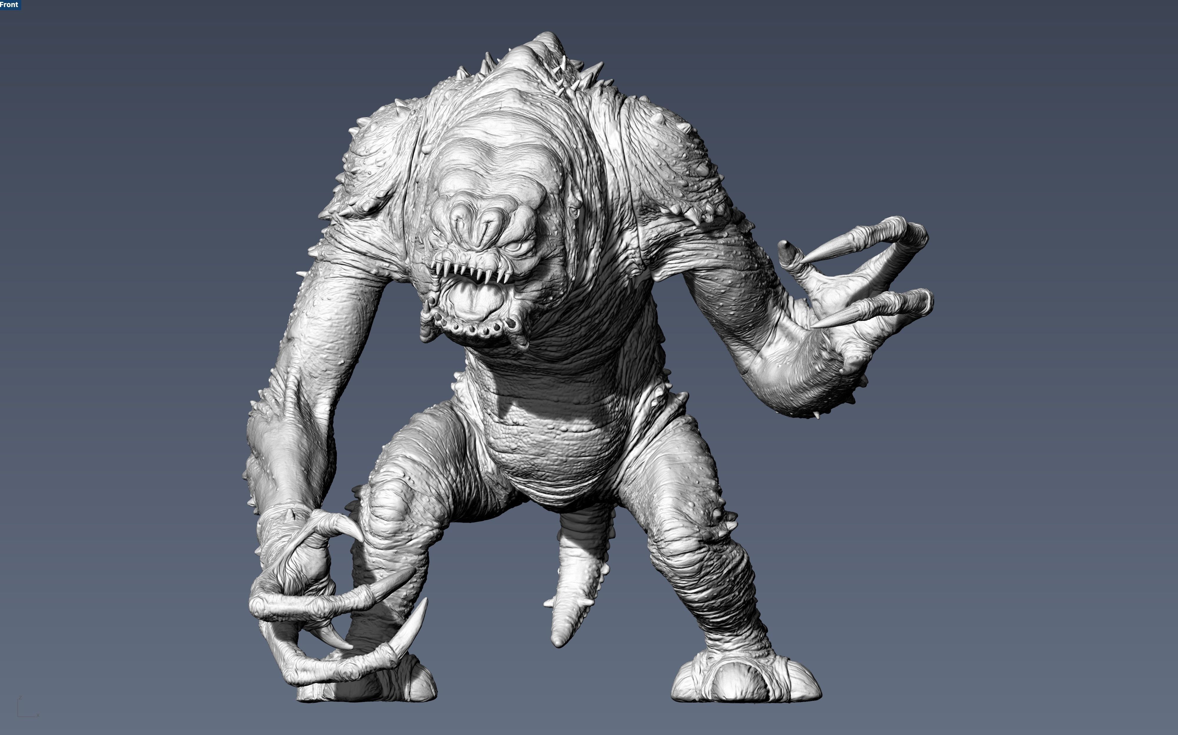 Rancor alien creature with claws 3D model 3D printable | CGTrader