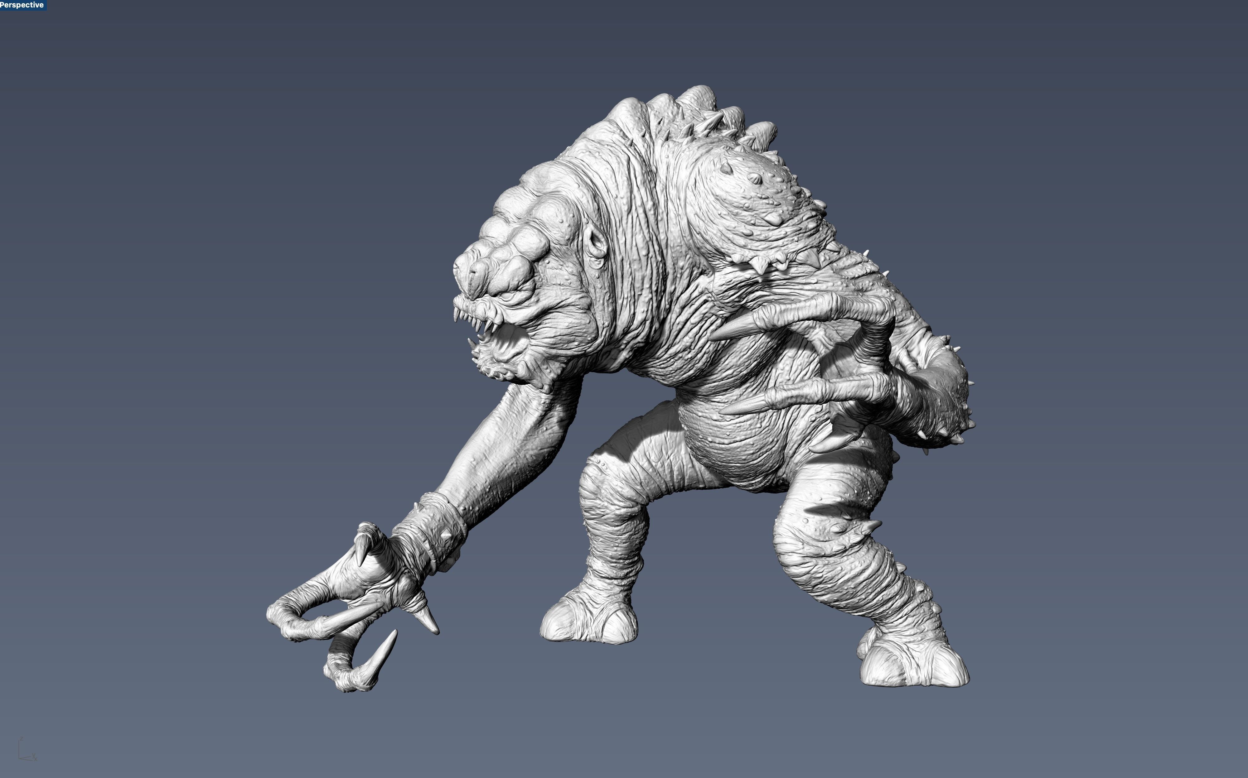 Rancor alien creature with claws 3D model 3D printable | CGTrader