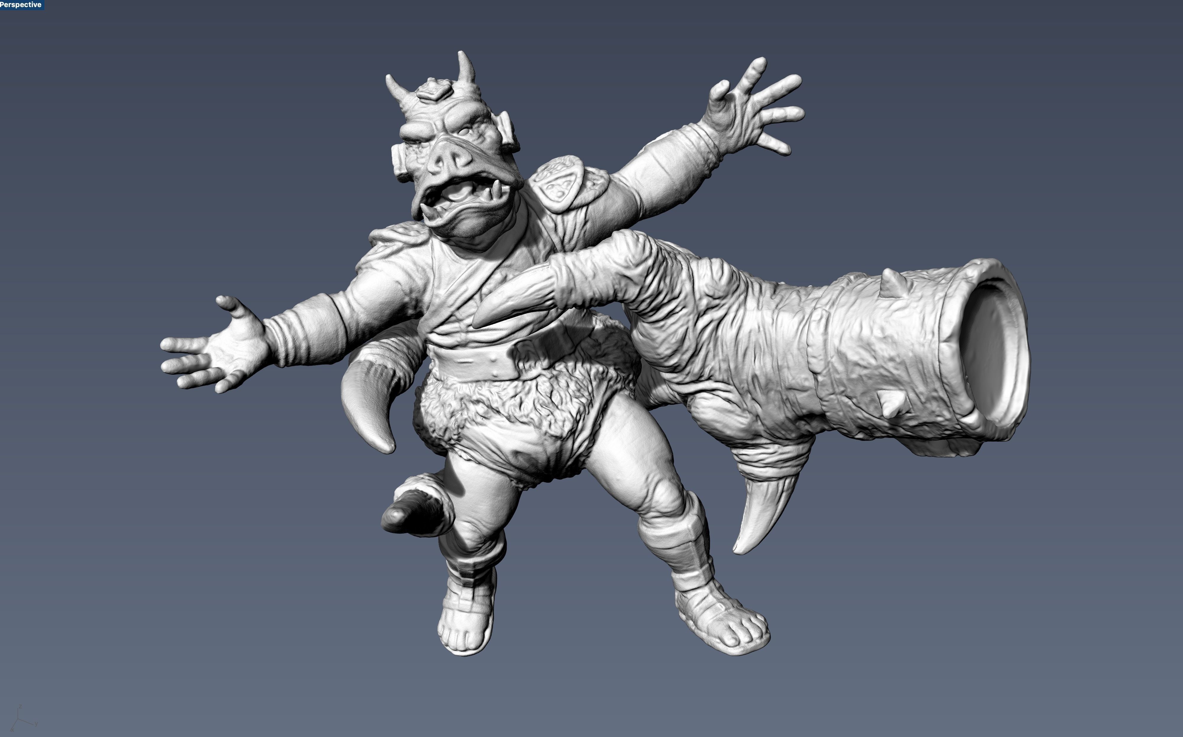 Rancor alien creature with claws 3D model 3D printable | CGTrader