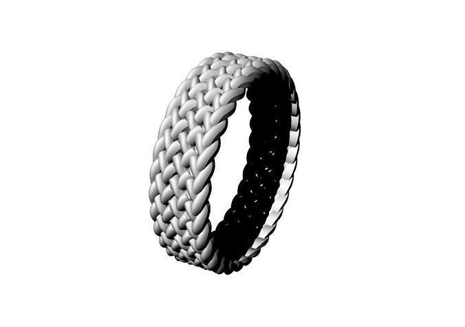 ring with weaving pattern 3D model | CGTrader