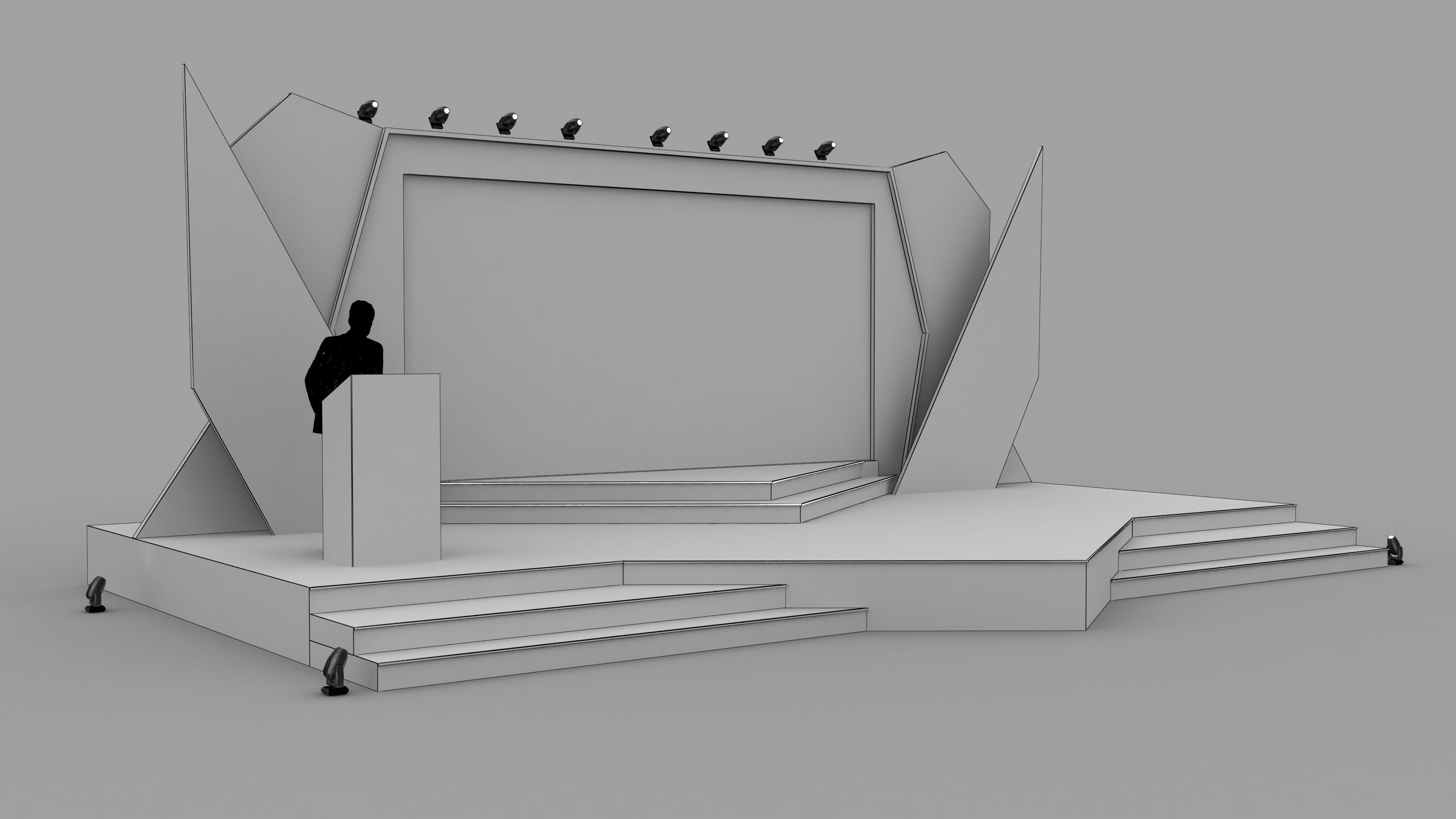 3D model Corporate Stage Design0101 VR / AR / low-poly | CGTrader