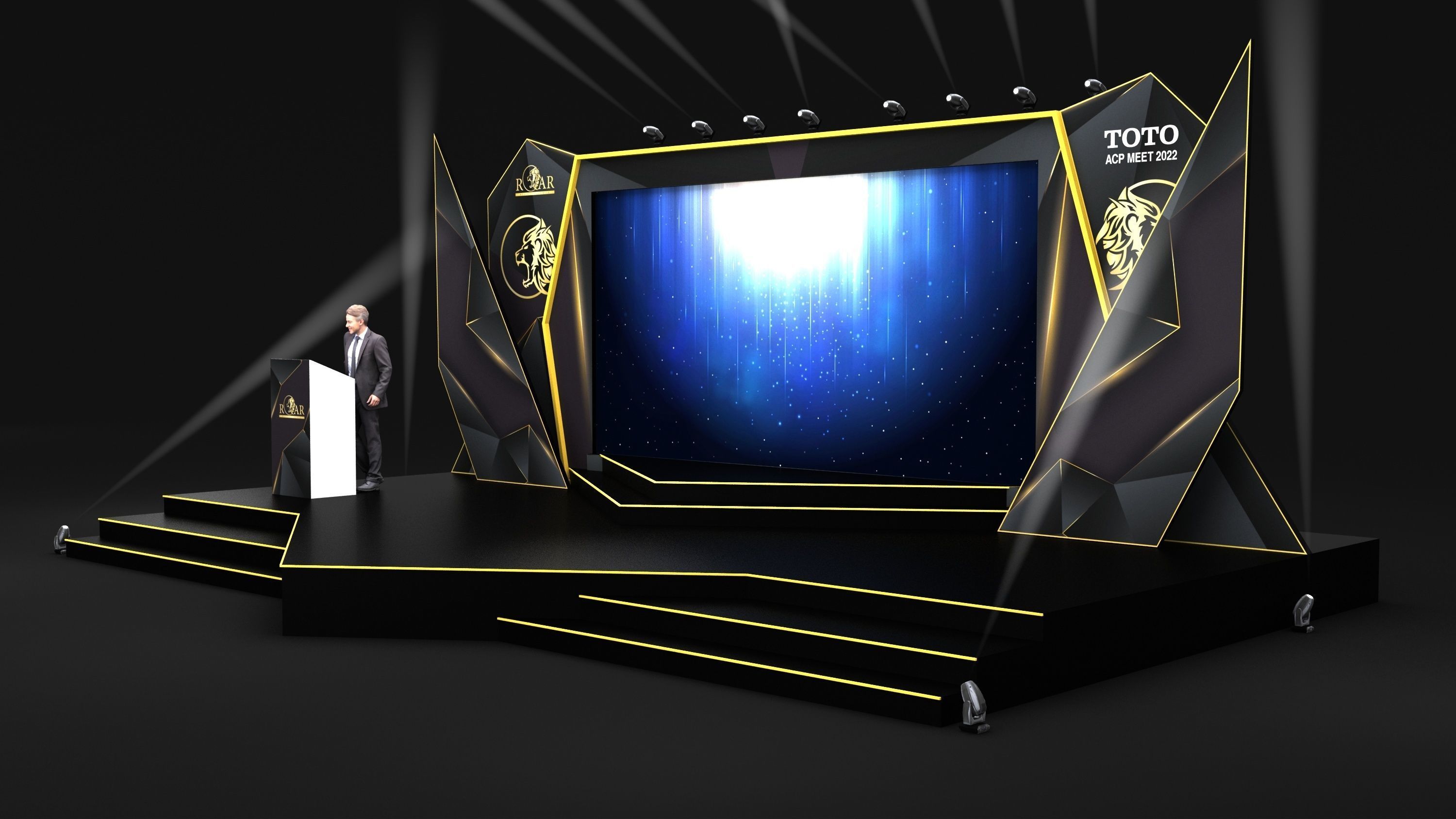 3D model Corporate Stage Design0101 VR / AR / low-poly | CGTrader