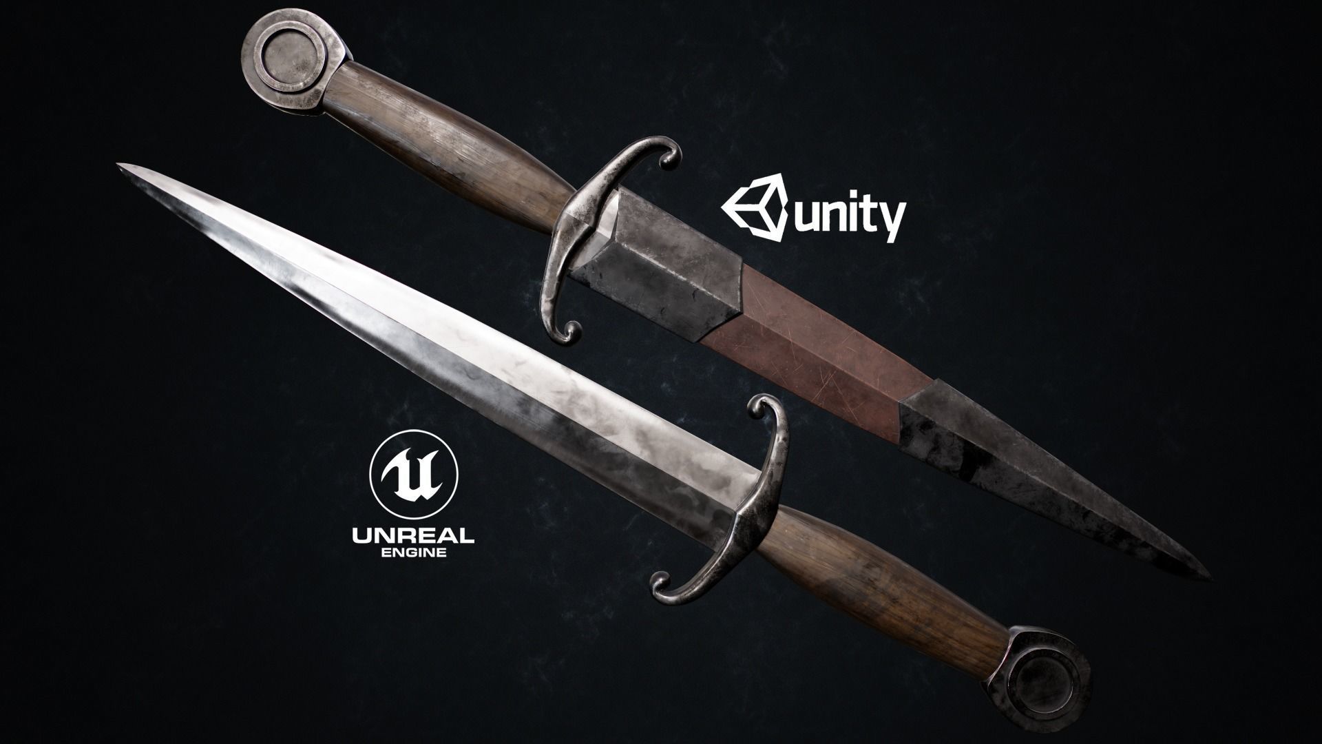 3D asset Knife medieval | CGTrader