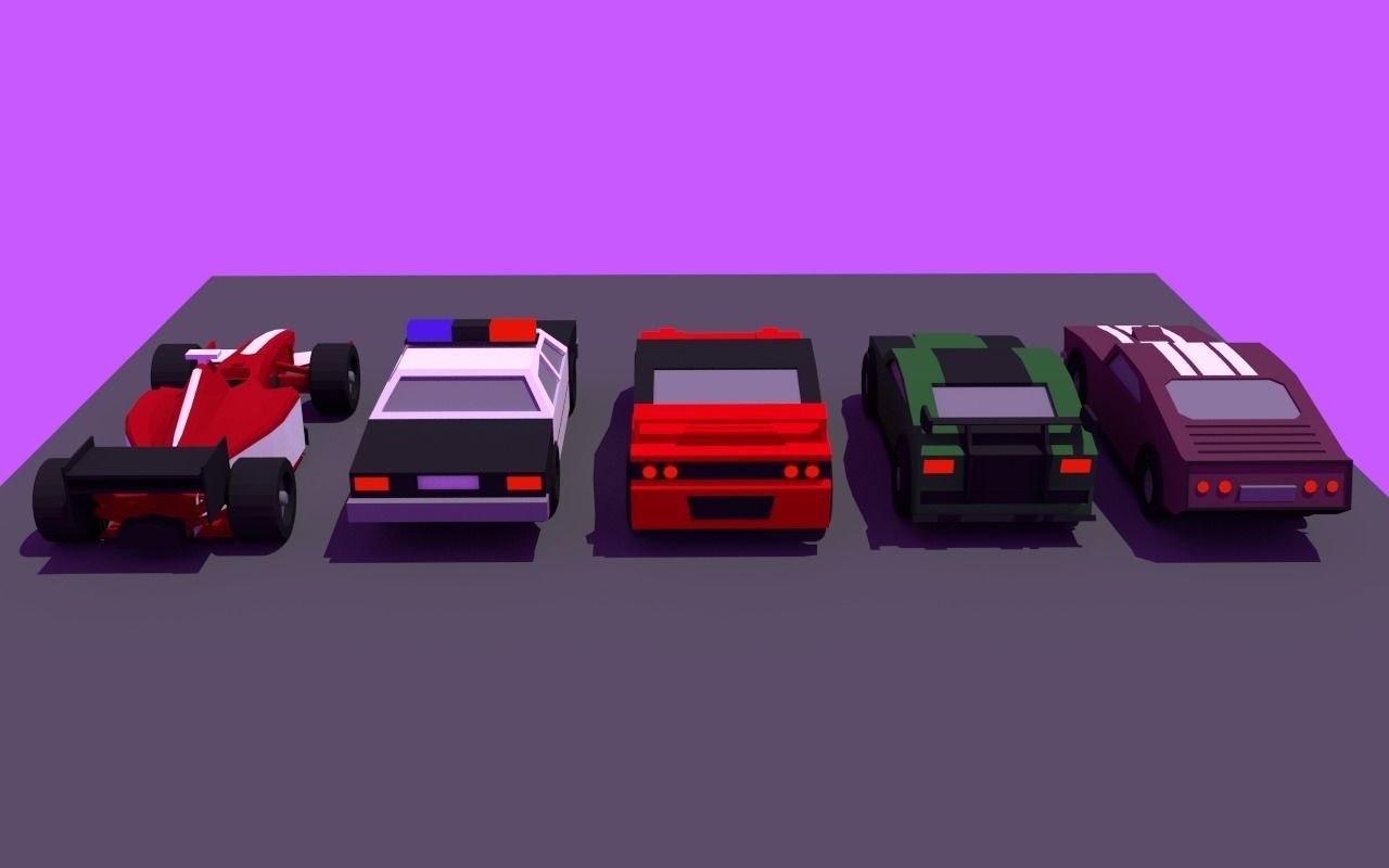 3D model low poly racing cars VR / AR / low-poly | CGTrader