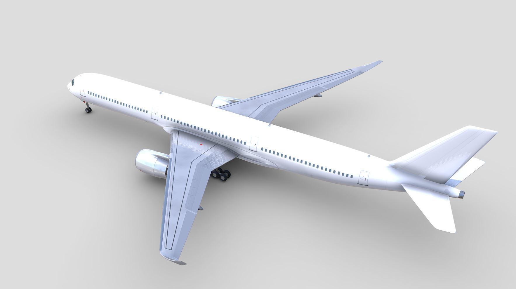 3D model Airbus A350-1000 XWB No LIVERY VR / AR / low-poly | CGTrader