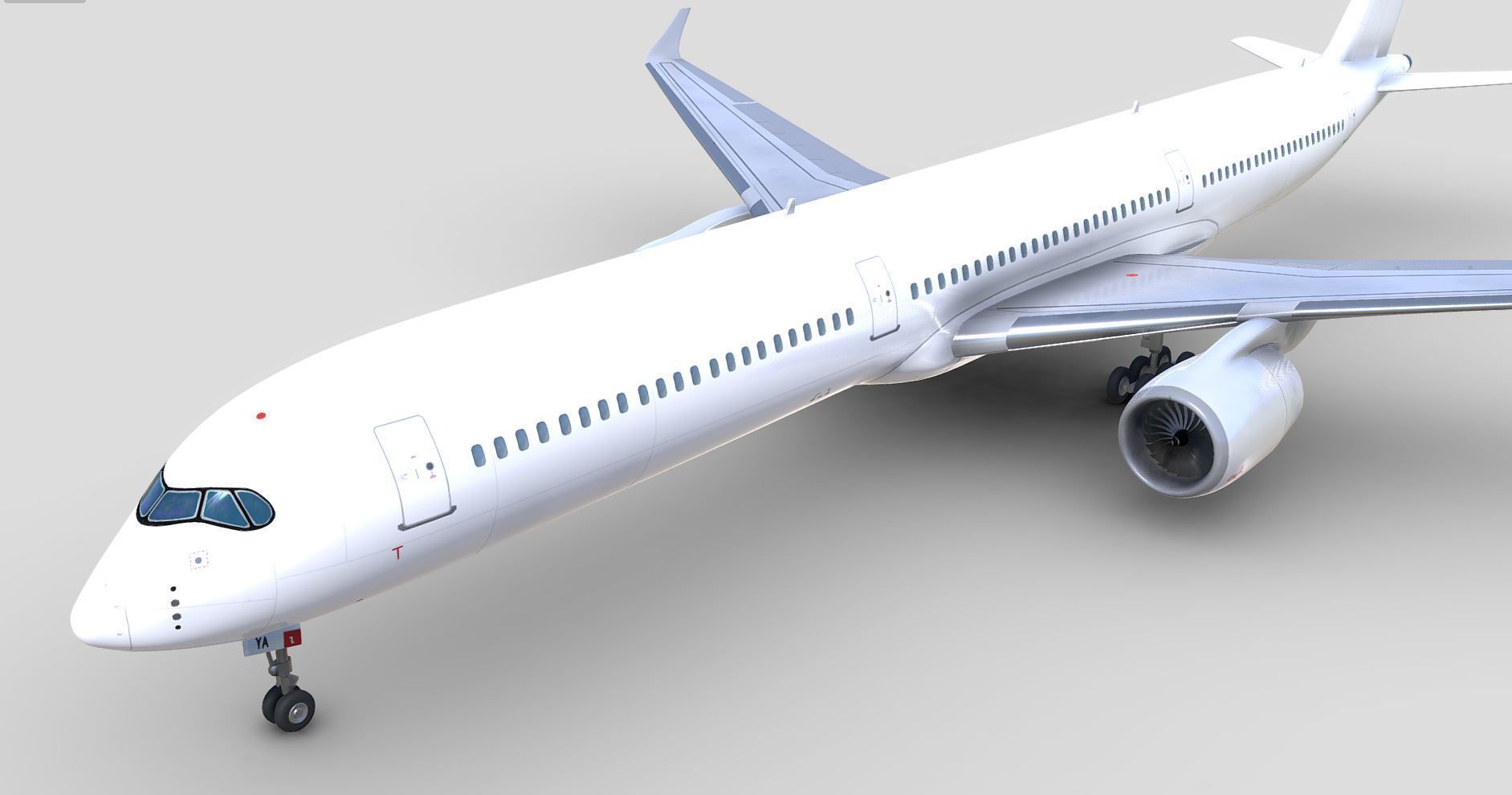 3D model Airbus A350-1000 XWB No LIVERY VR / AR / low-poly | CGTrader